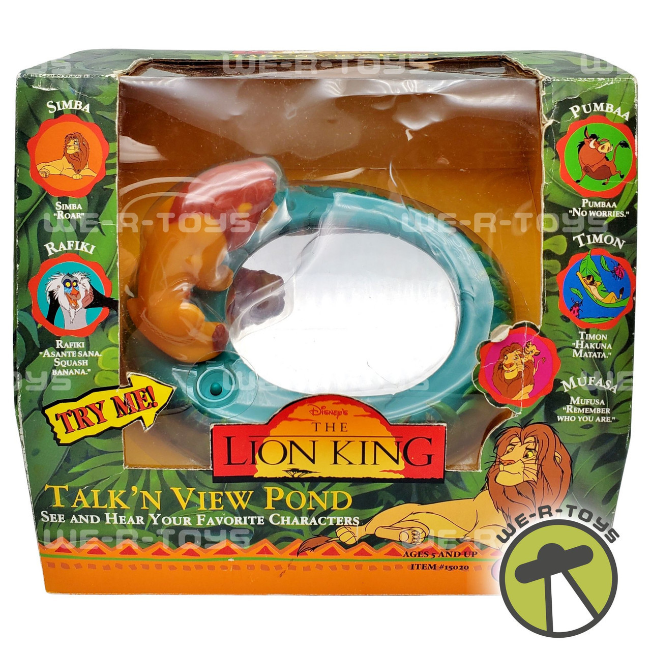 Vintage Disney The Lion King Talk N' View Pond Talking Mirror Toy ...