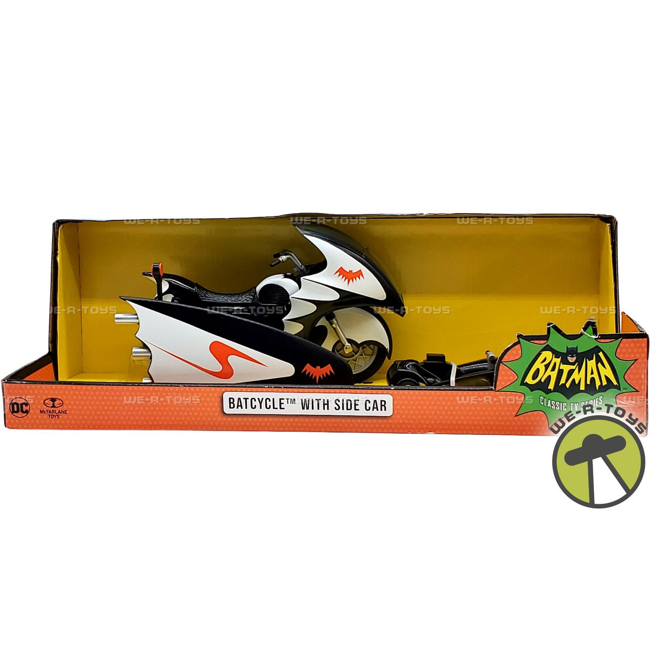 DC Retro Batman Classic Batcycle with Side Car Vehicles 2022 McFarlane ...