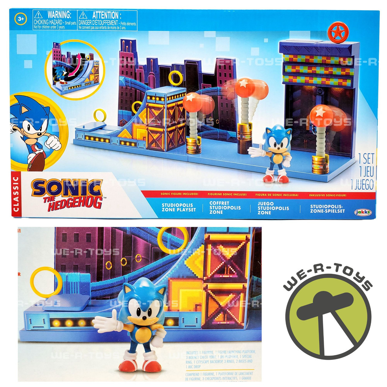 Sonic the Hedgehog Classic Sonic Studiopolis Zone Playset with Figure ...