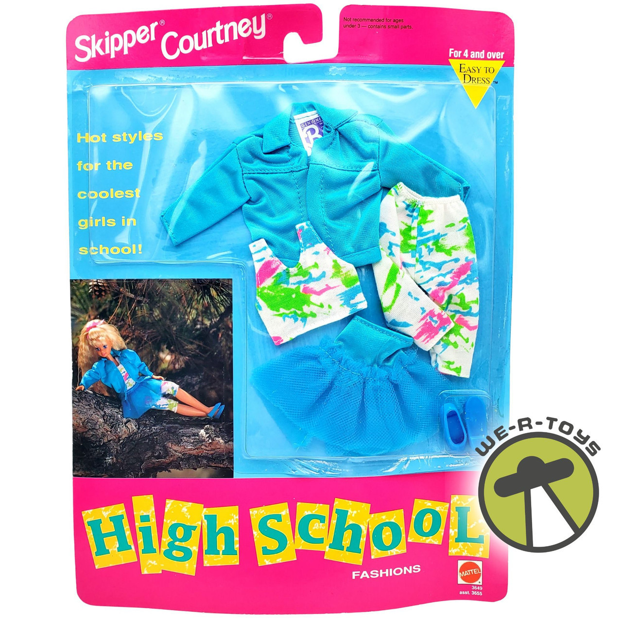 Barbie Fashions Skipper & Courtney High School Blue & White Skirt Set ...