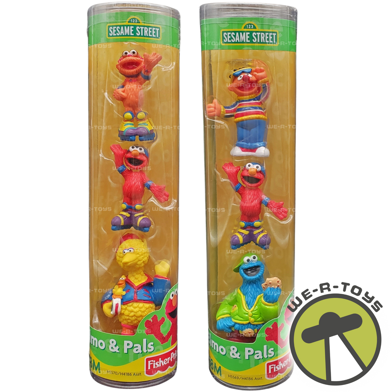 Sesame Street Lot of 2 Elmo & Pals 3-Pack Vinyl Figures 2004 Fisher ...