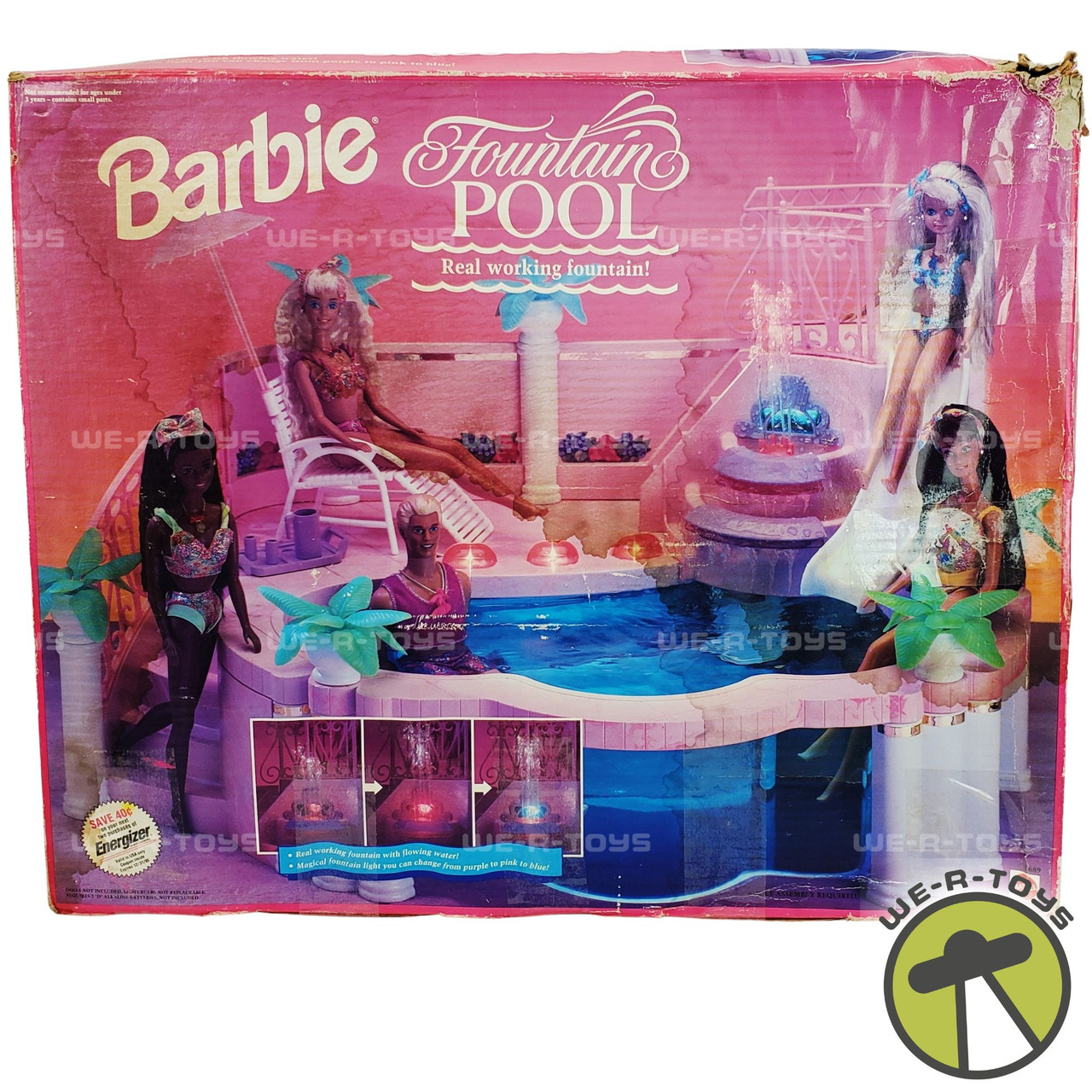 Barbie Fountain Pool Playset with Real Working Fountain 1993 Mattel ...