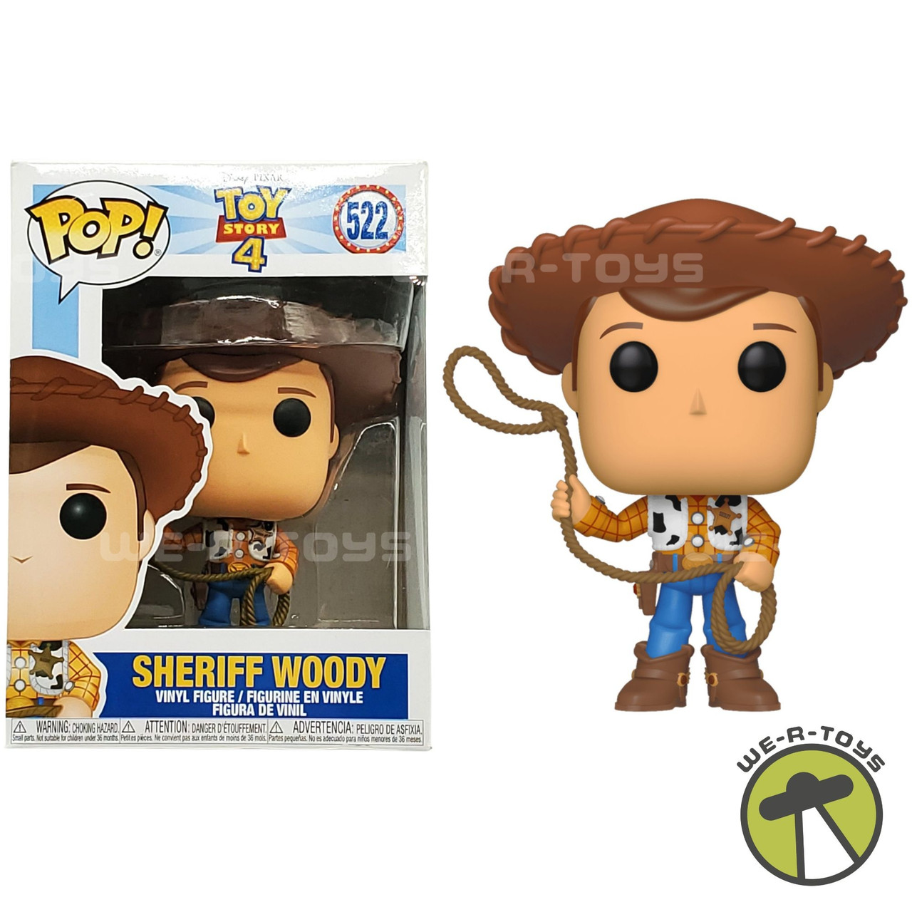 Funko Pop! Disney Pixar Toy Story 4: Sheriff Woody Vinyl Figure 522 ...