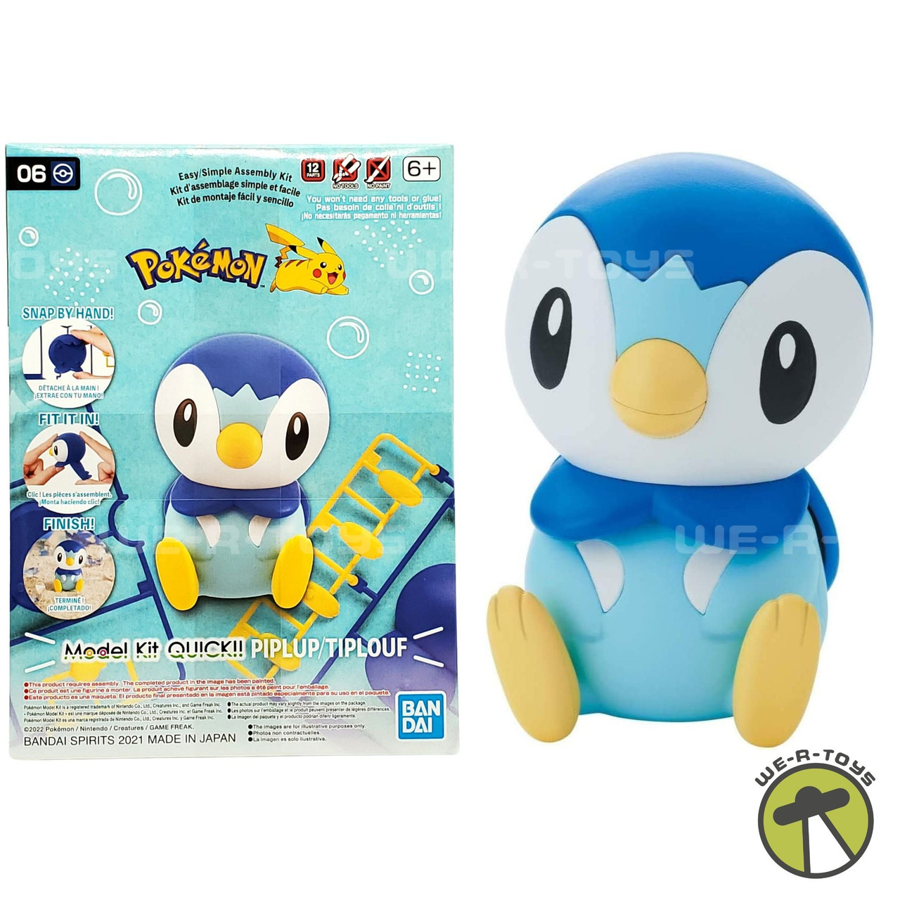 Pokemon 06 Piplup ModelKit Quick!! 2022 Bandai Hobby - We-R-Toys