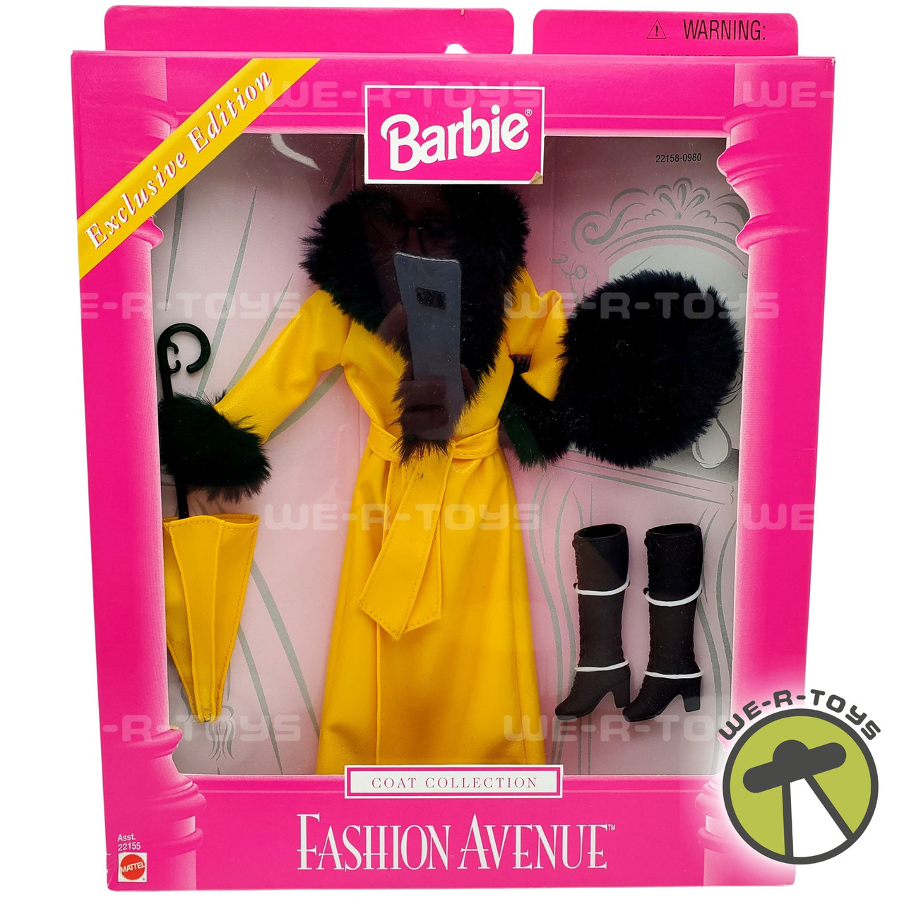 Barbie Fashion Avenue Yellow Rain Coat Collection Exclusive Edition ...