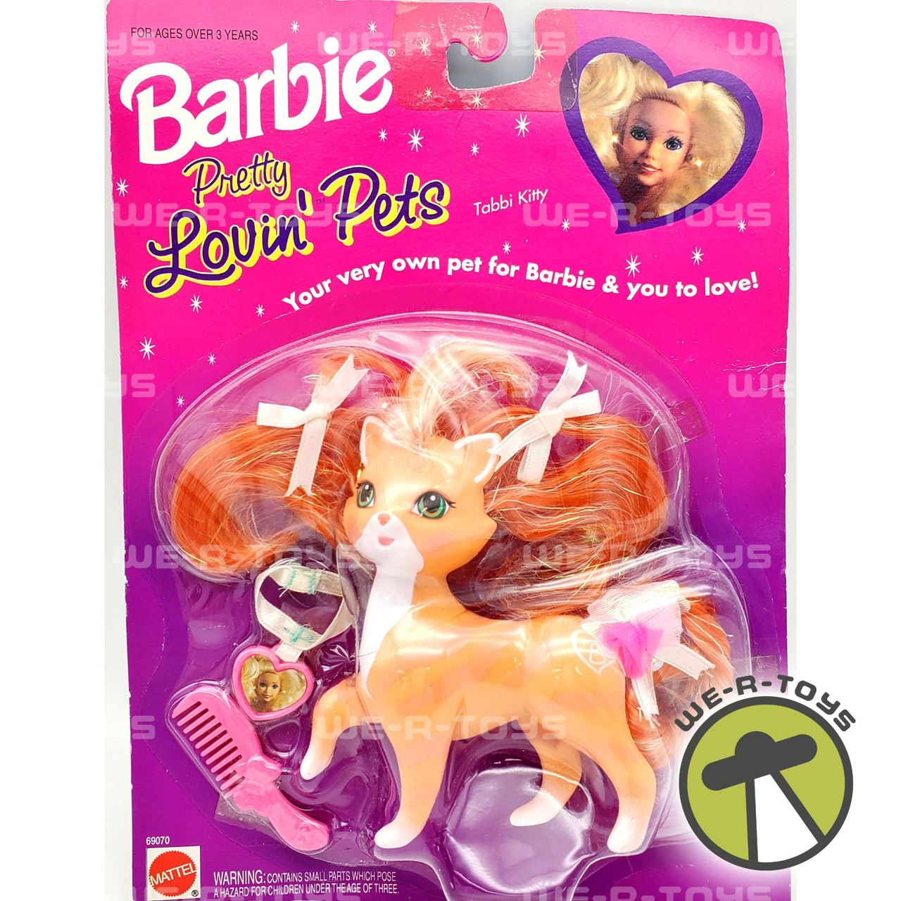 Barbie Pretty Lovin' Pets Tabbi Kitty Orange Cat No. 69070 Mattel 1994 ...