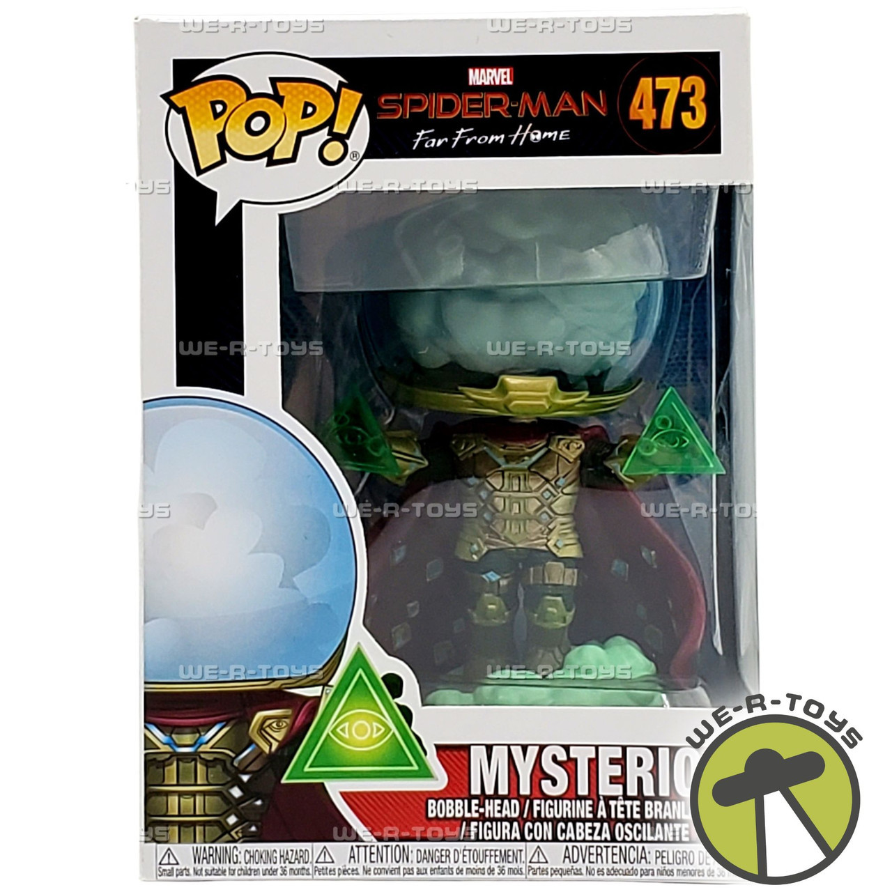 Funko POP! Marvel Spider-Man Far from Home Mysterio Vinyl Bobble-Head ...