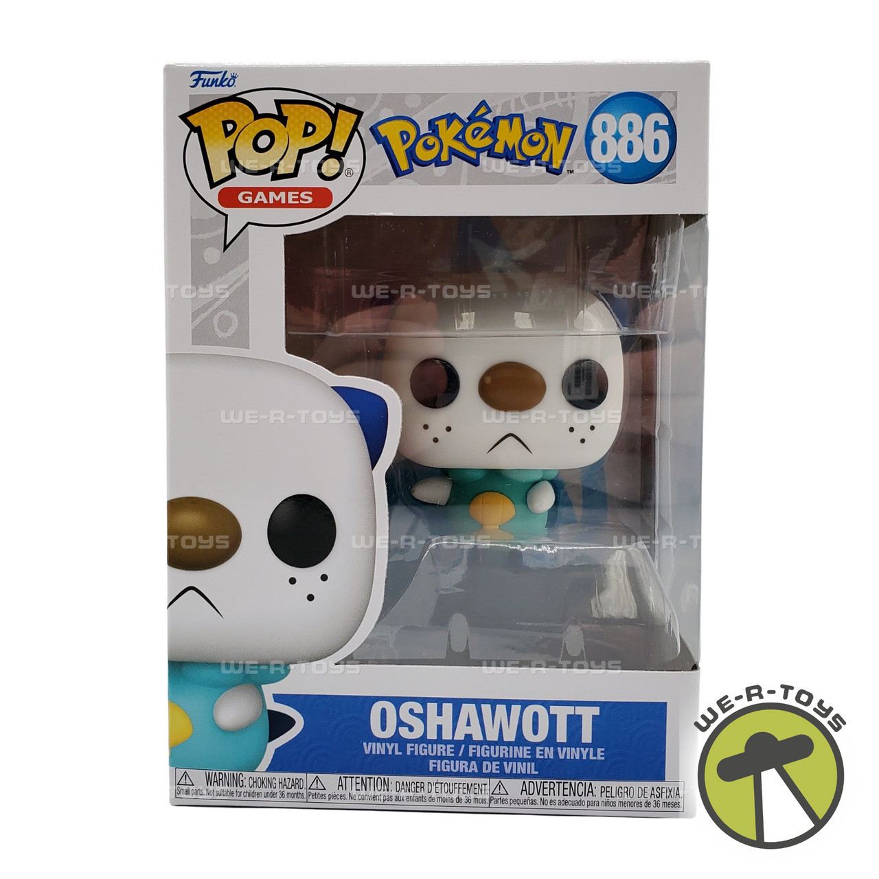 Funko Pop! Games Pokémon Oshawott Vinyl Figure #886 - We-R-Toys