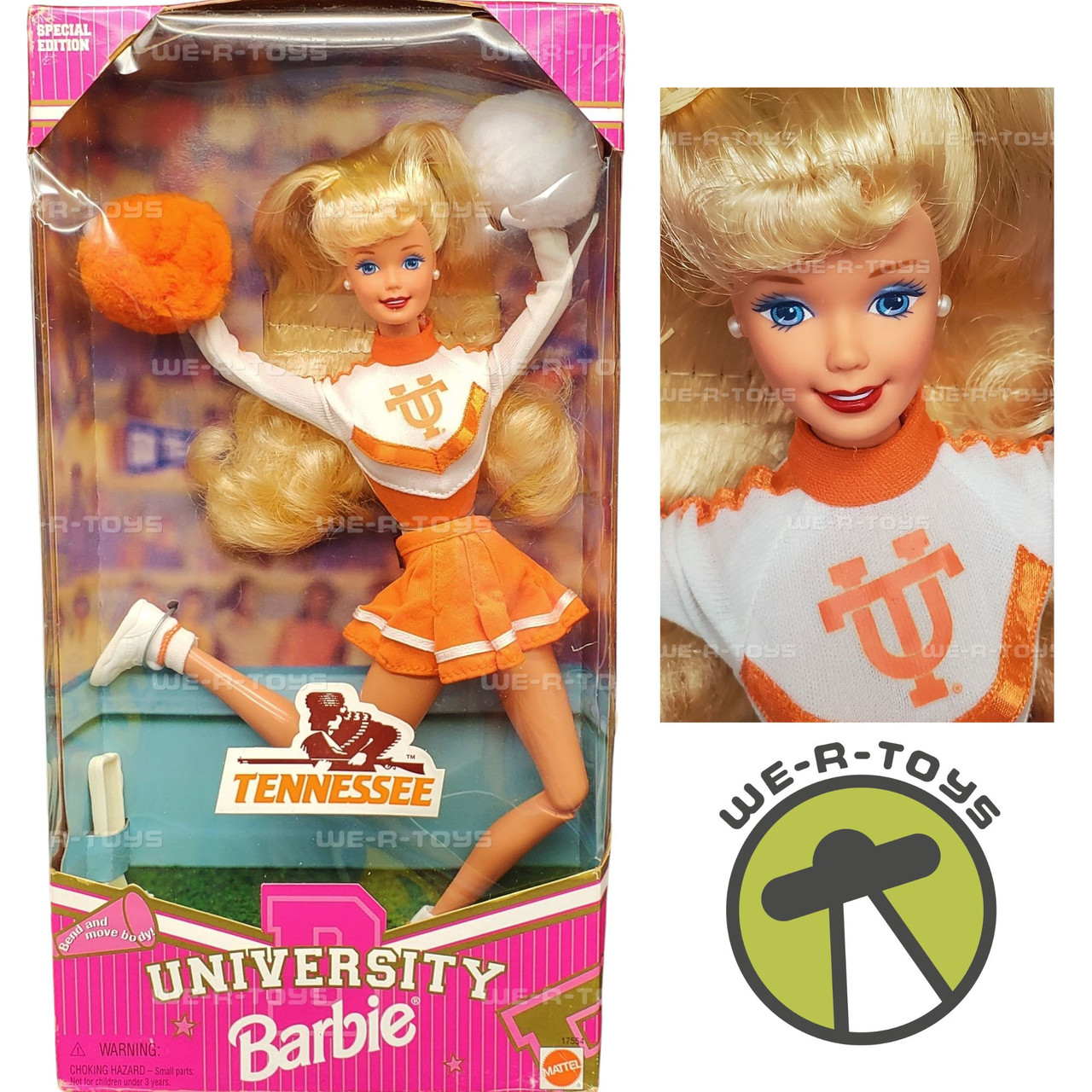 University of Tennessee Cheerleader Barbie Doll 1997 Mattel 17554 NRFB ...