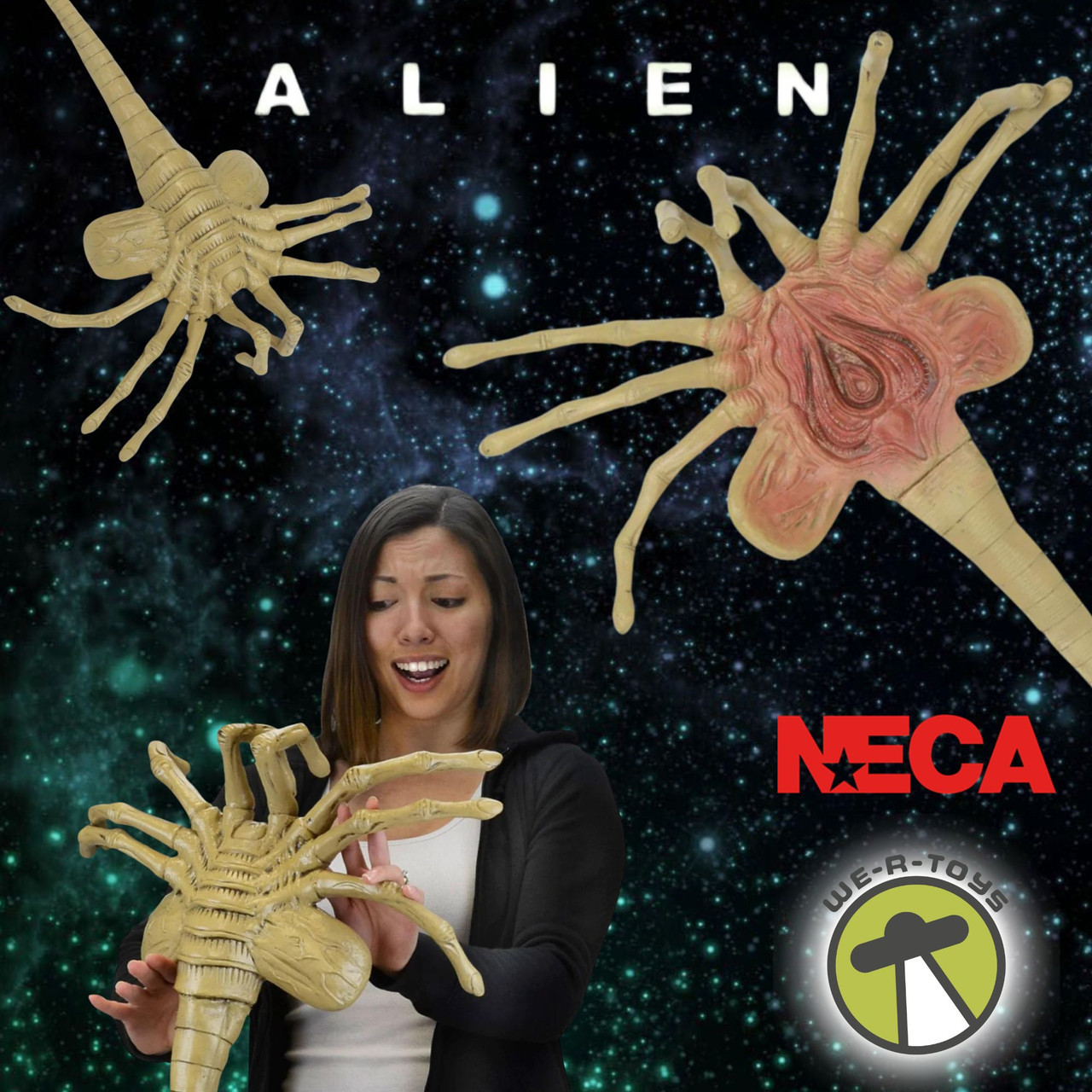 NECA Alien Foam Prop Replica Life-Size Facehugger - We-R-Toys