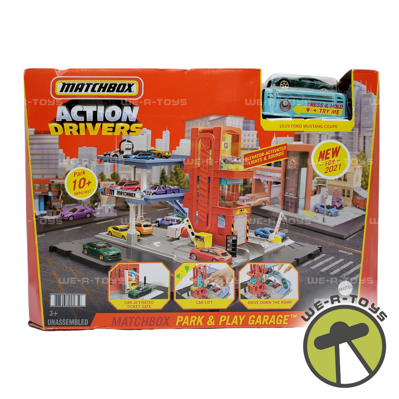 Matchbox Action Drivers Park & Play Garage Playset w/Car 2021 #HBL59 ...