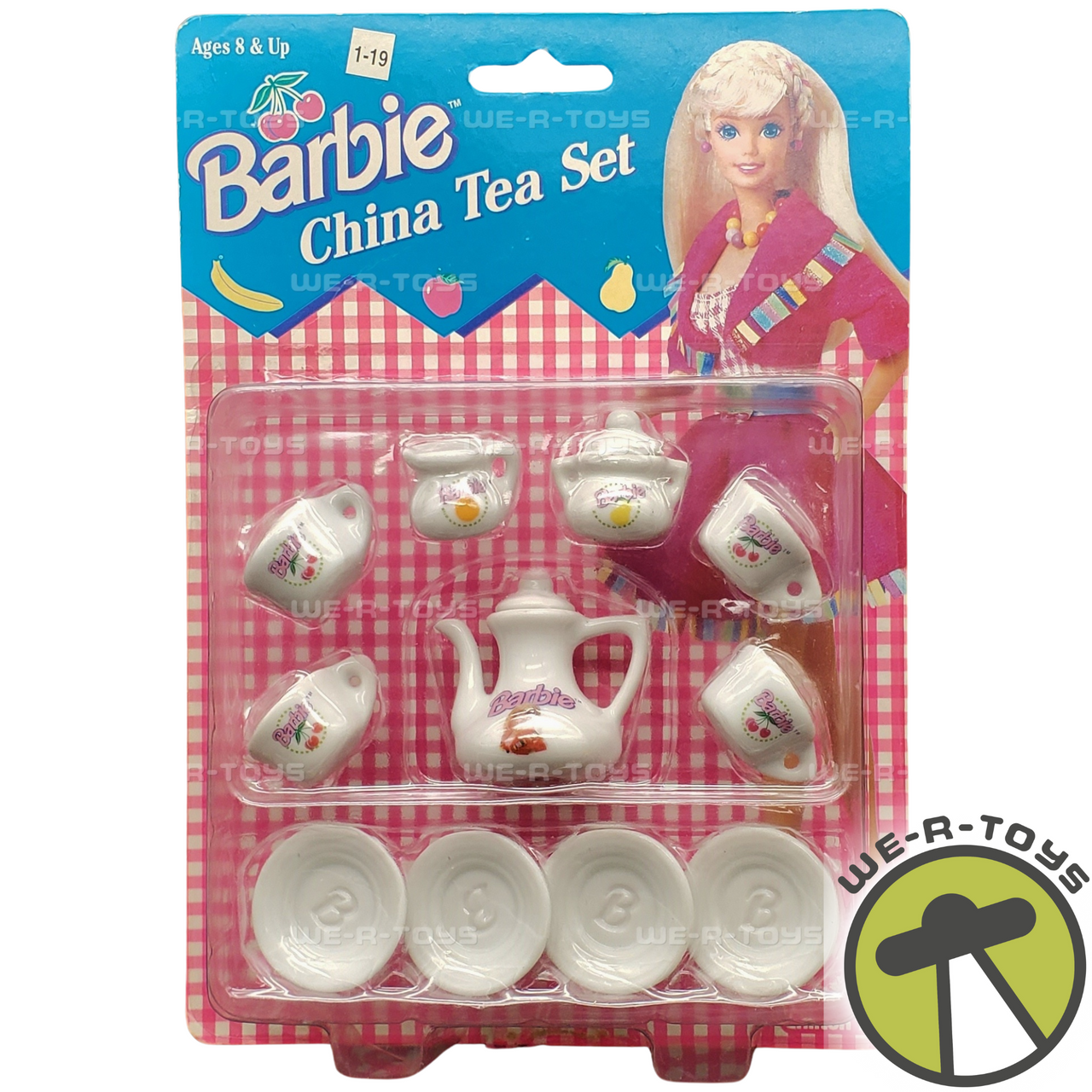 Barbie China Tea Set 4 Cups & Saucers, Pitcher, Sugar Bowl & Creamer ...