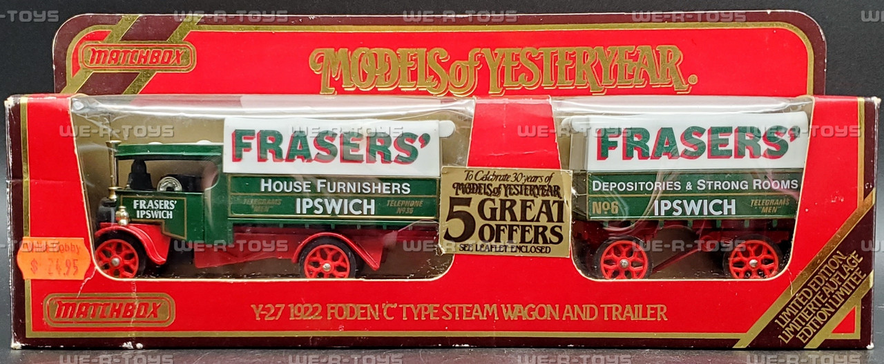 Matchbox Models of Yesteryear Y27 1922 Foden 'C' Type Steam Wagon ...