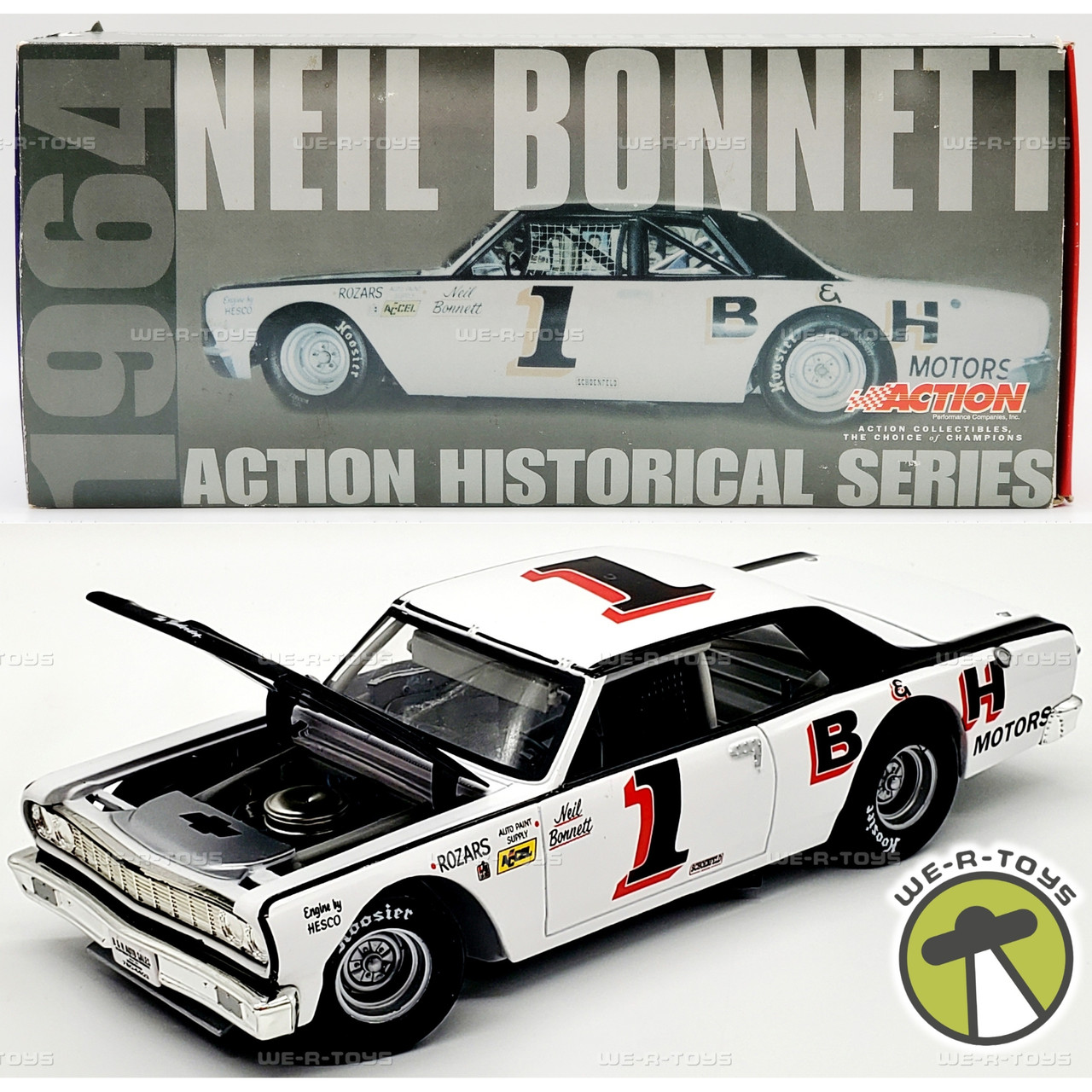 NASCAR Neil Bonnett #1 B&H Motors 1964 Chevelle Car 1:24 Scale Die-Cast ...