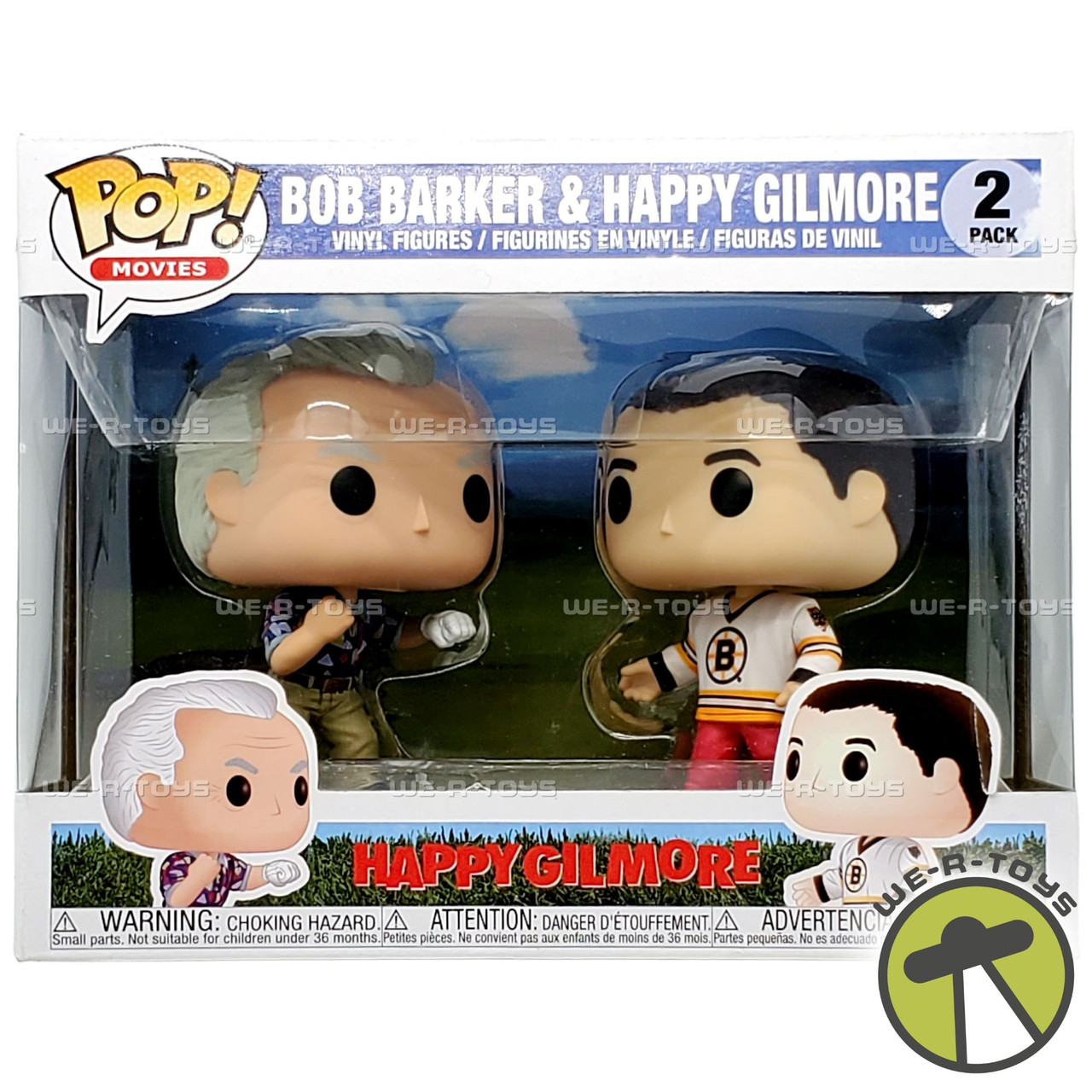 Funko POP Movies Happy Gilmore Happy and Bob Barker Vinyl Figures 2 ...