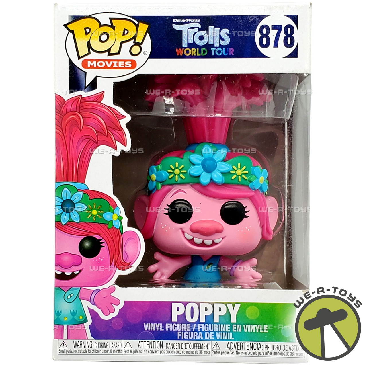 Funko POP Movies Trolls World Tour Poppy 878 Vinyl Figure - We-R-Toys