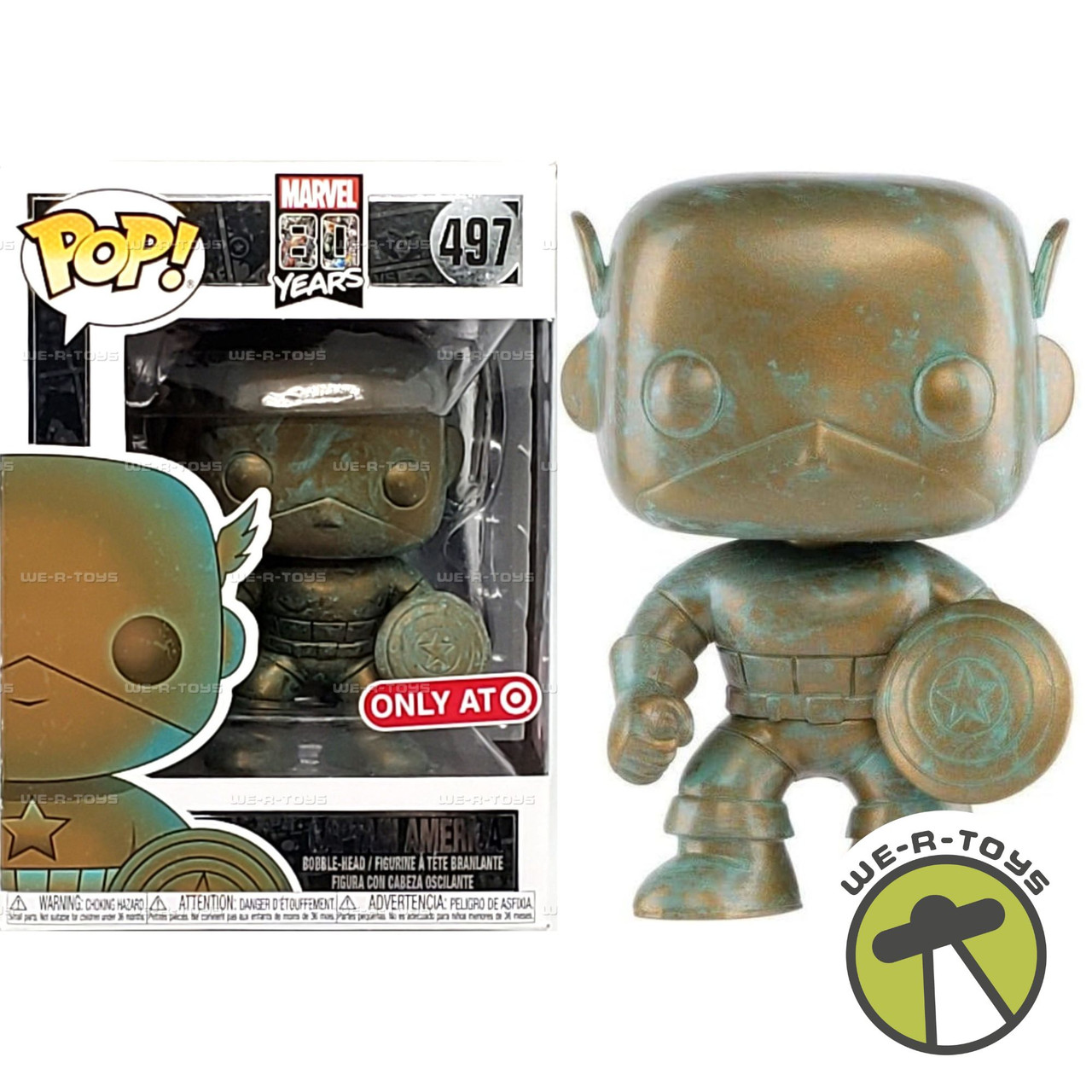Funko Pop 497 Marvel 80th Anniversary Captain America Target Exclusive ...