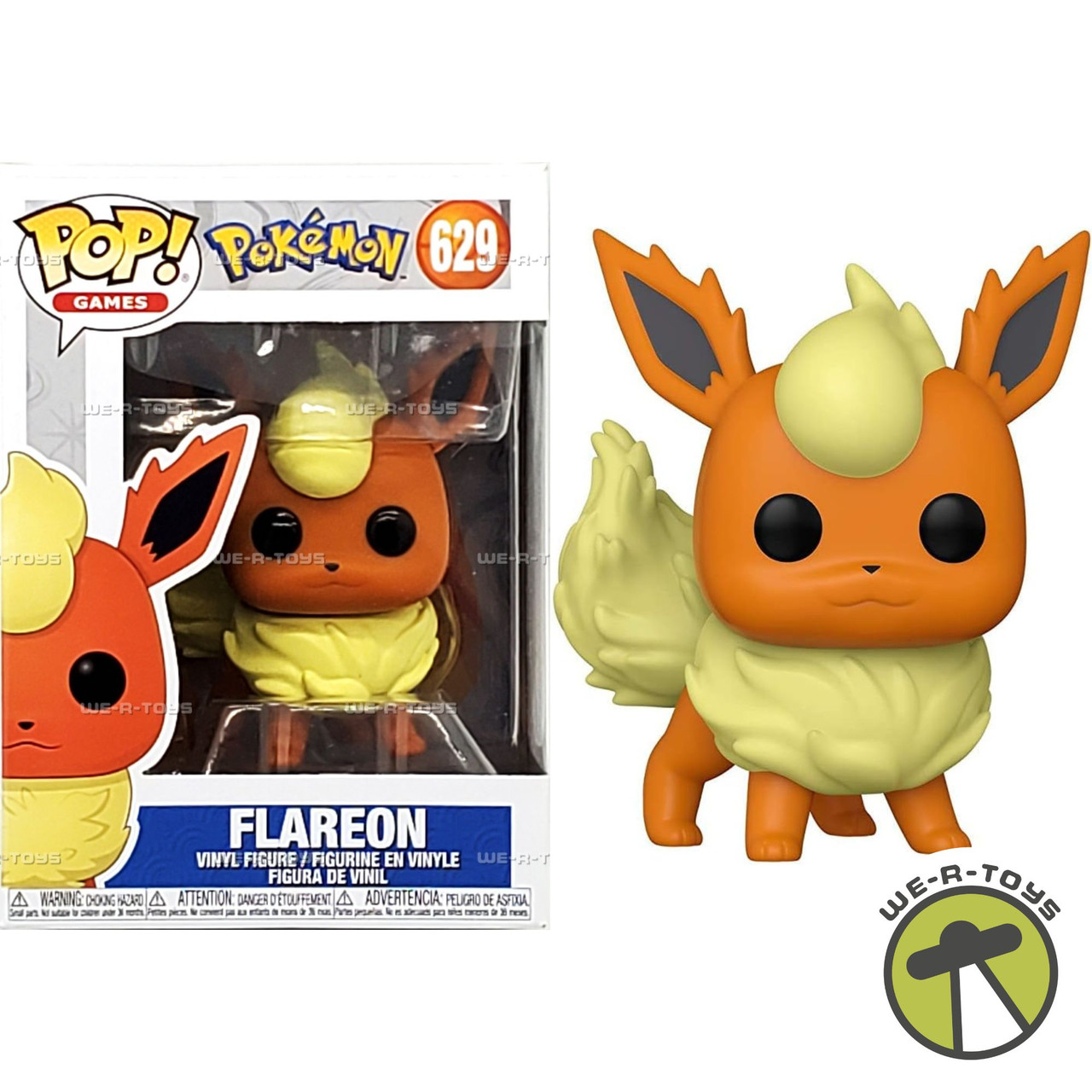 Funko Pop Games 629 Pokemon Flareon Vinyl Figure NRFB - We-R-Toys