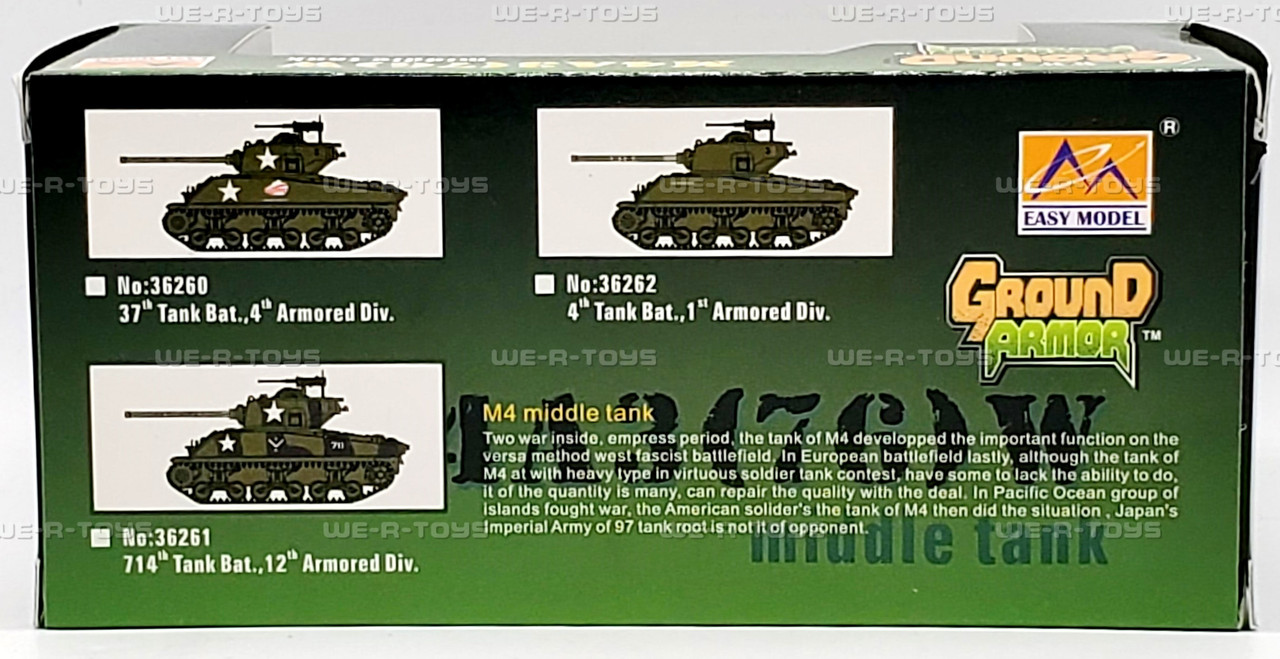 Easy Model M4A3 Middle Tank 10th Tank Bat. Military Land Vehicle Model ...
