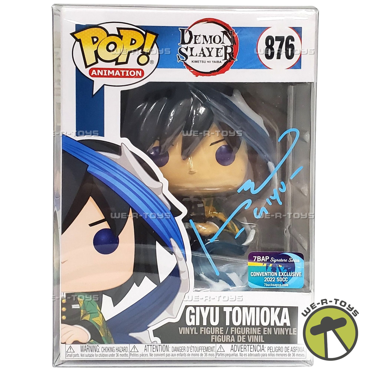 Funko Pop Demon Slayer Giyu Tomioka Figure Signed By Johnny Y. Bosch ...