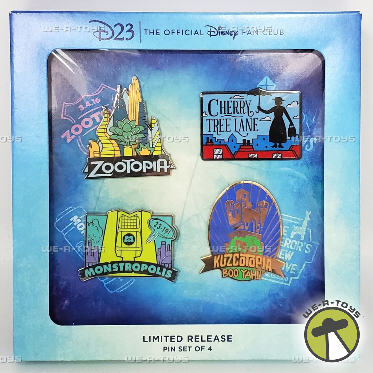 D23 The Official Disney Fan Club Limited Release Pin Set of 4 Disney ...