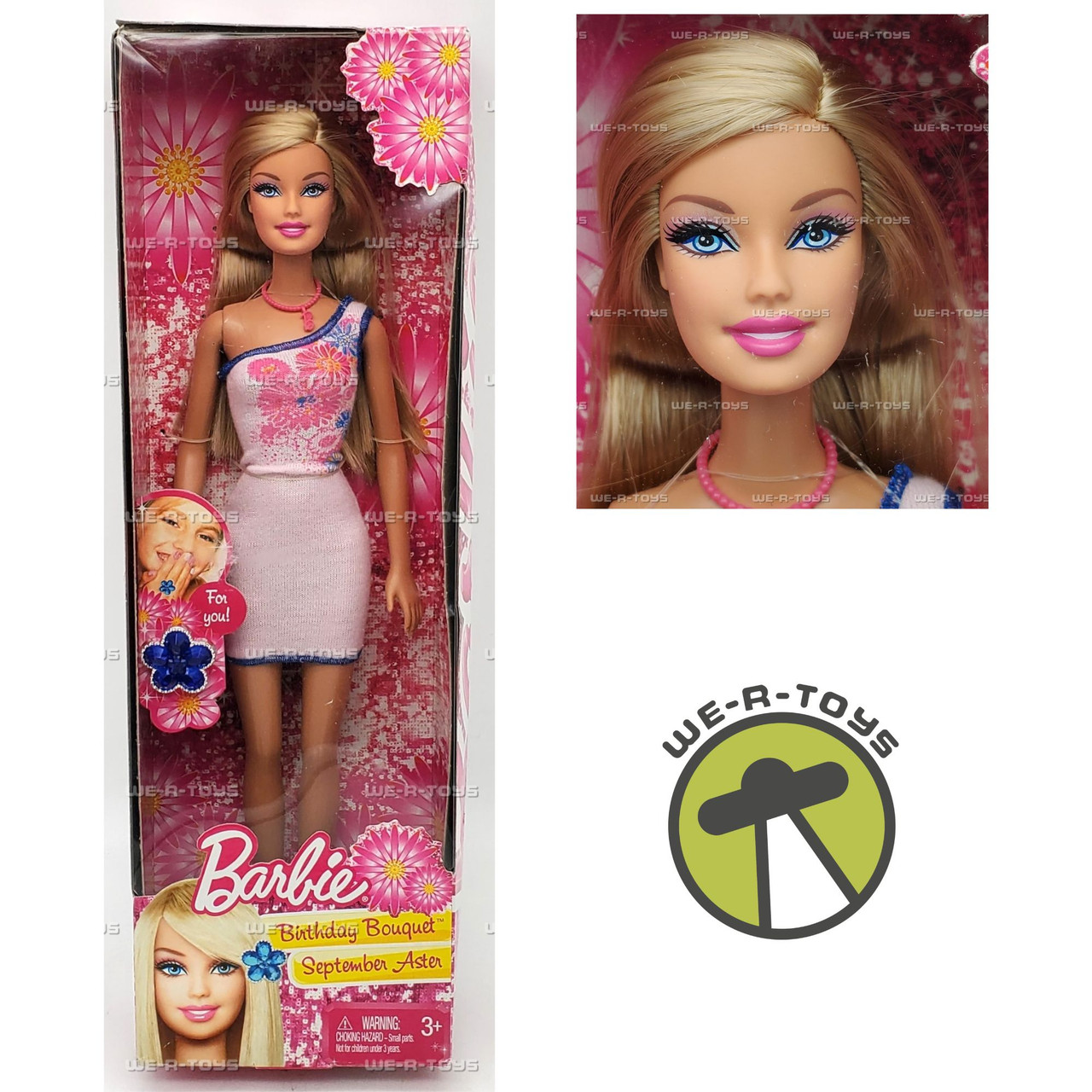 Barbie Birthday Bouquet September Aster Doll 2012 Mattel BBV74 NRFB ...
