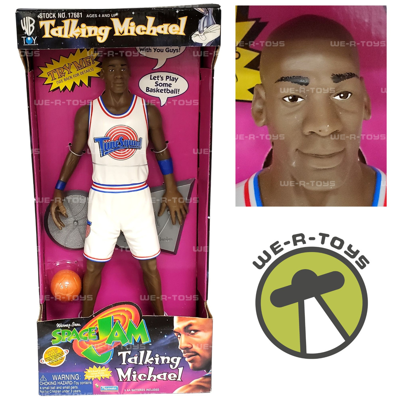 Space Jam Talking Michael Action Figure 1996 Warner Bros Toys No. 17681 ...