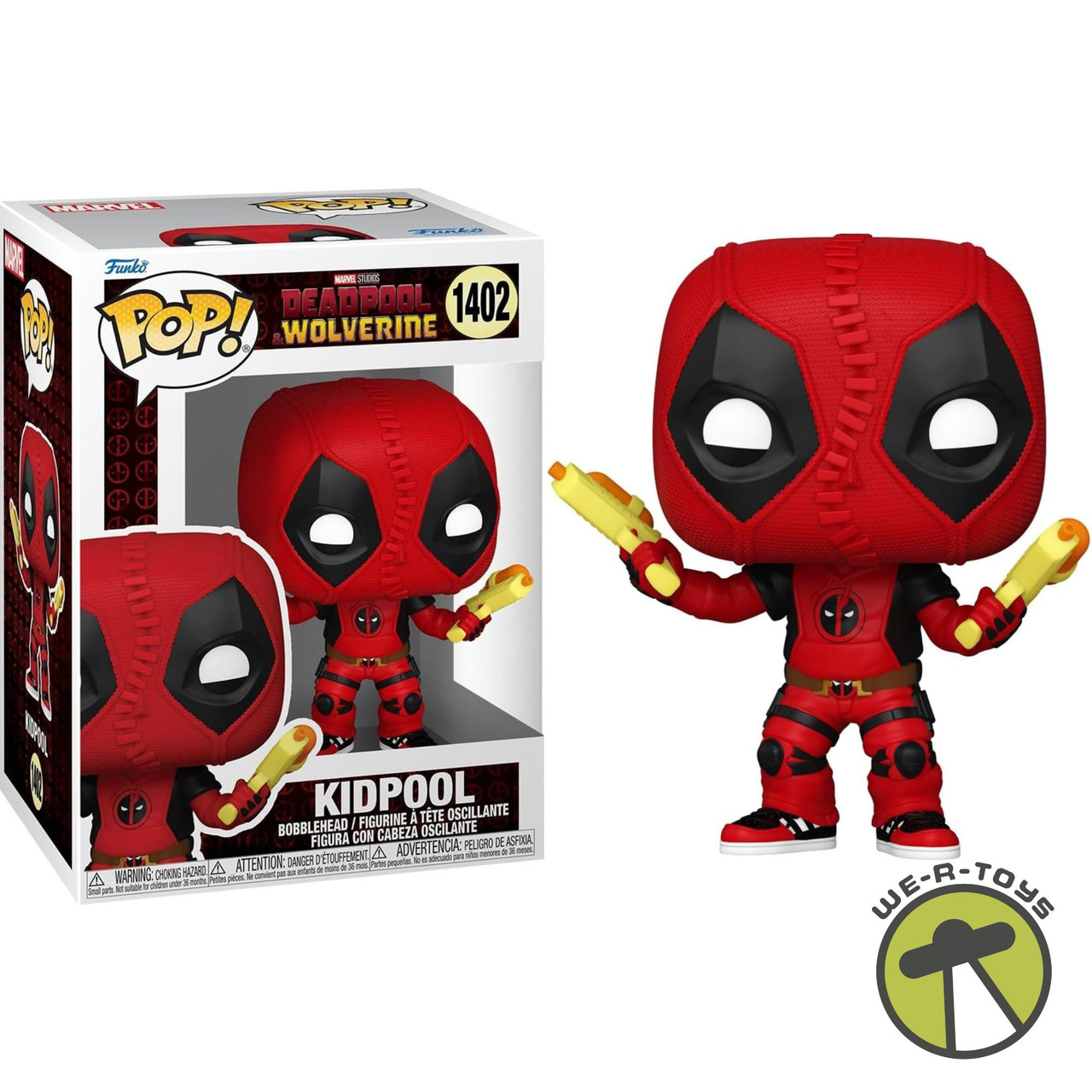 Funko Pop Marvel 1402 Deadpool and Wolverine Kidpool Bobble-Head Figure ...