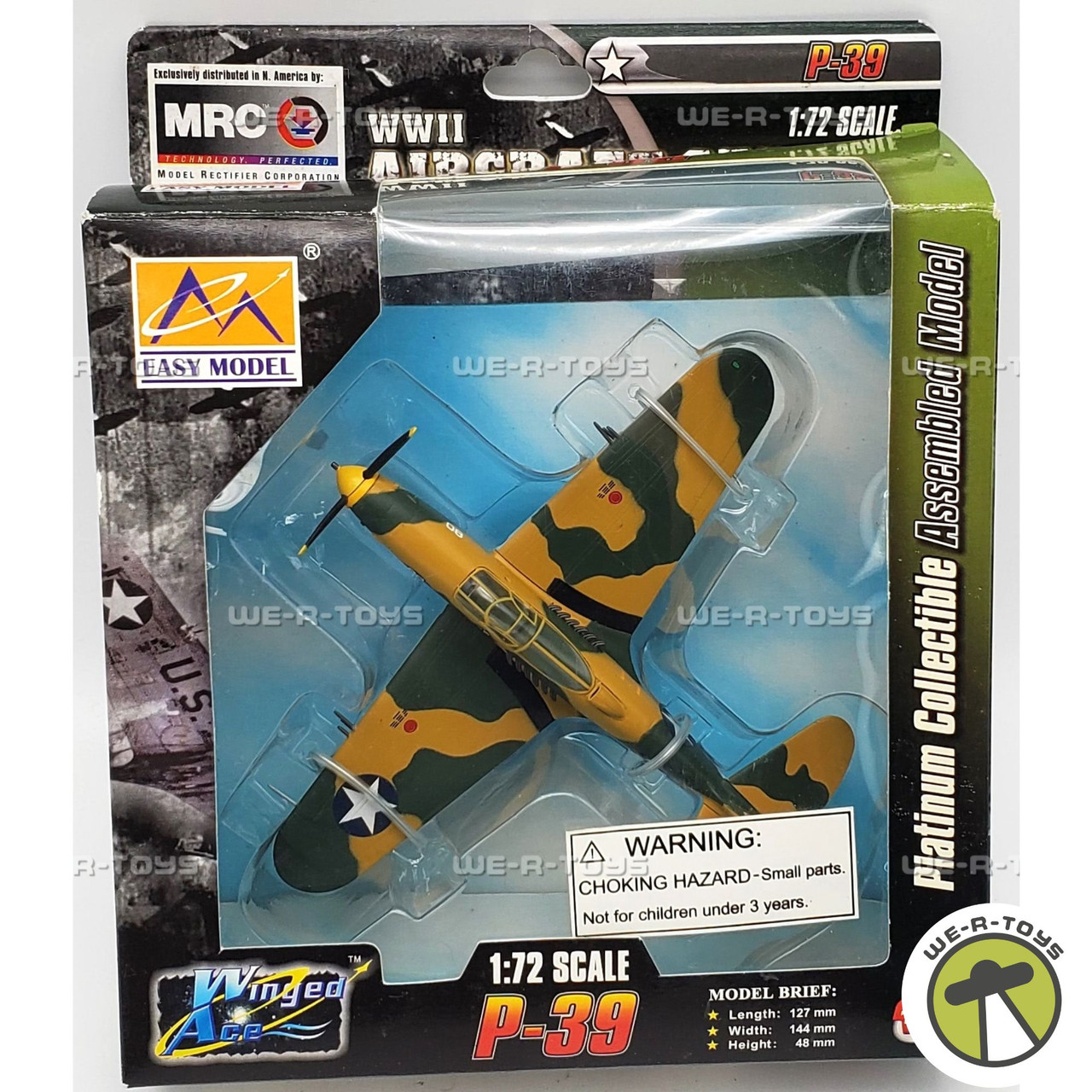 Easy Model P-39 Winged Ace WWII Aircraft Series Vehicle No. 36324 NRFB ...