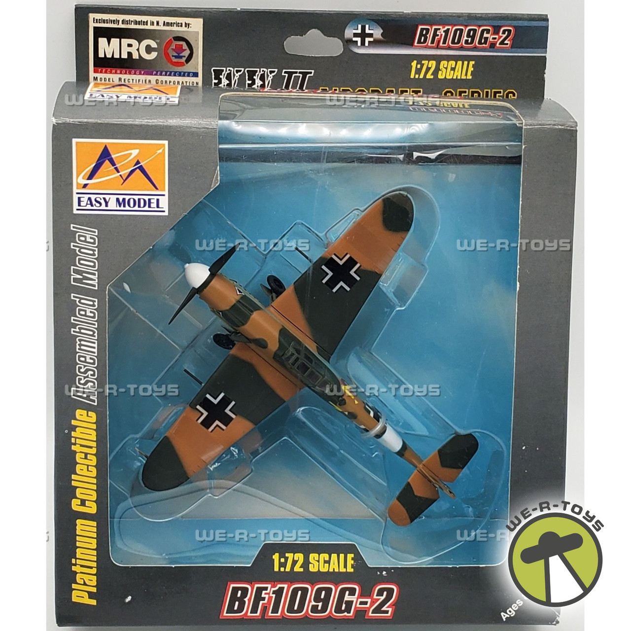 Easy Model BF109G-2 WWII Aircraft Series 1:72 Scale Vehicle #37252 NRFB ...