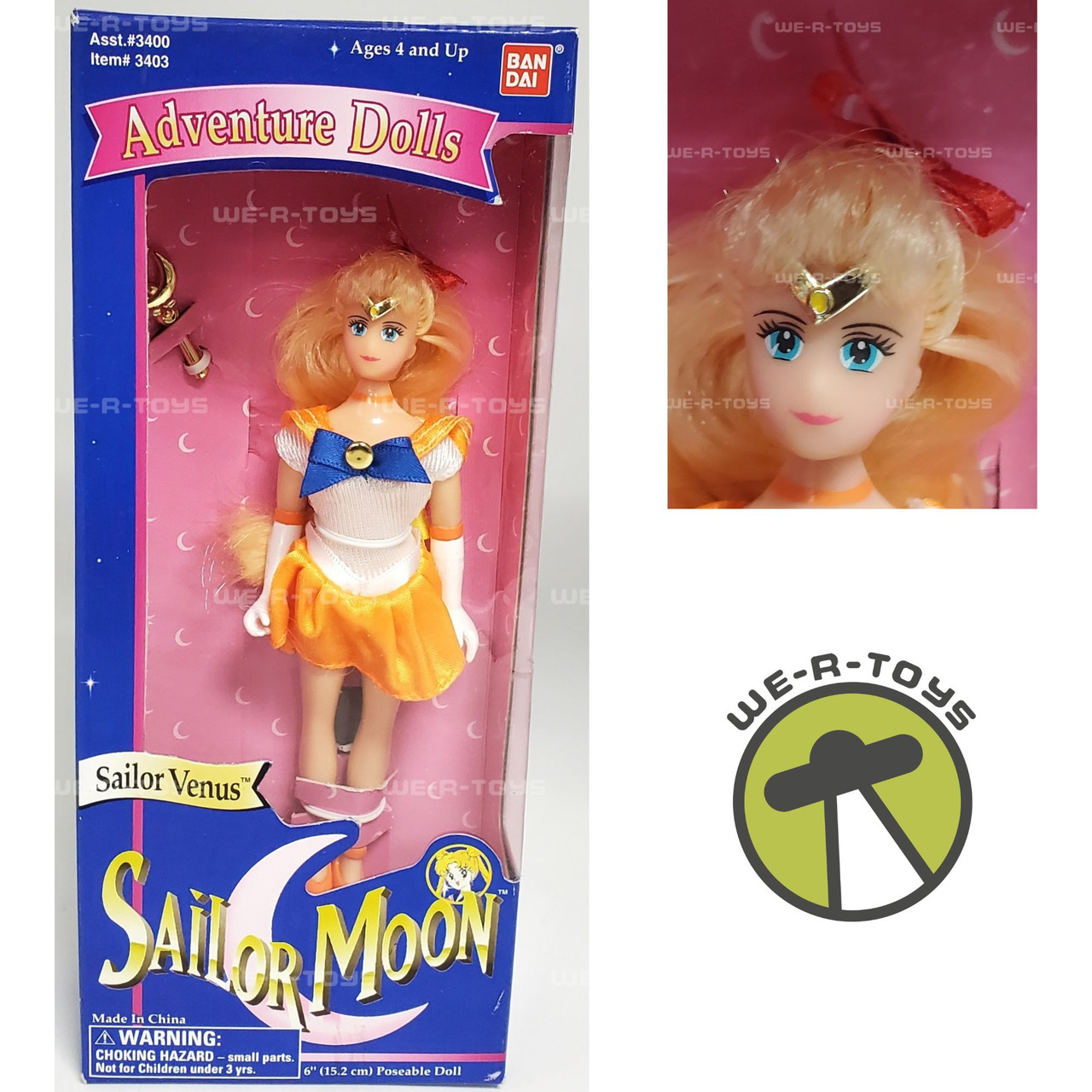 Sailor Moon Adventure Dolls 6" Sailor Venus Doll 1995 Irwin #3403 NRFB - We-R-Toys