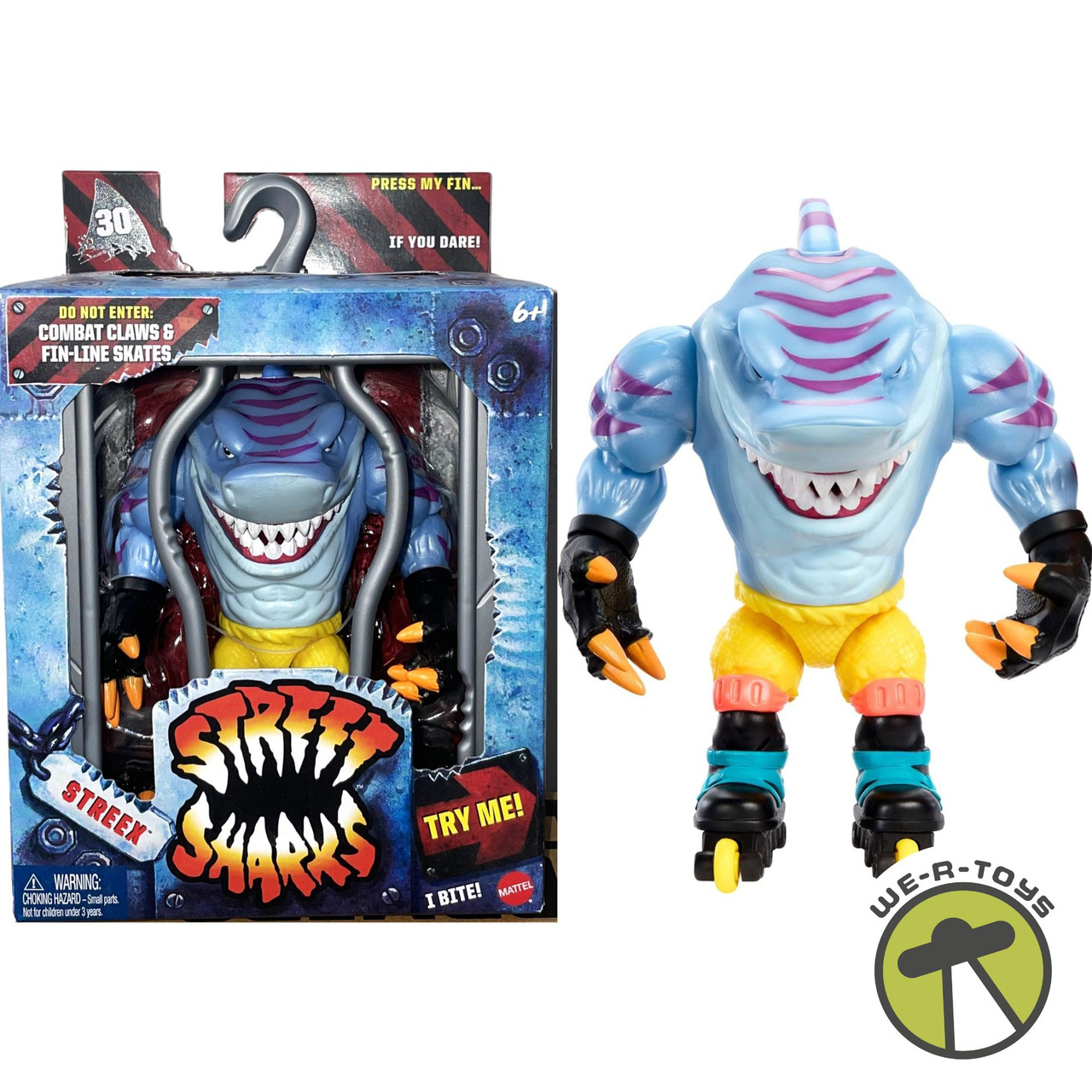 Street Sharks 30th Anniversary Streex Action Figure 2024 Mattel HYD60 ...
