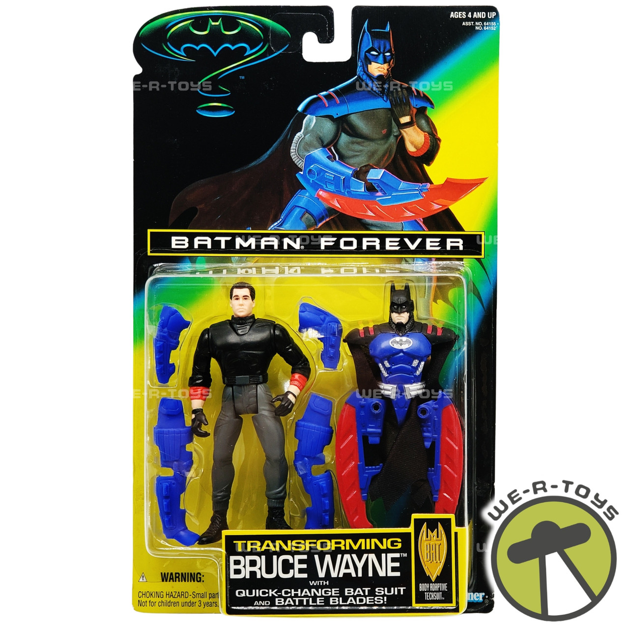 DC Batman Forever Transforming Bruce Wayne Action Figure 1995 Kenner ...