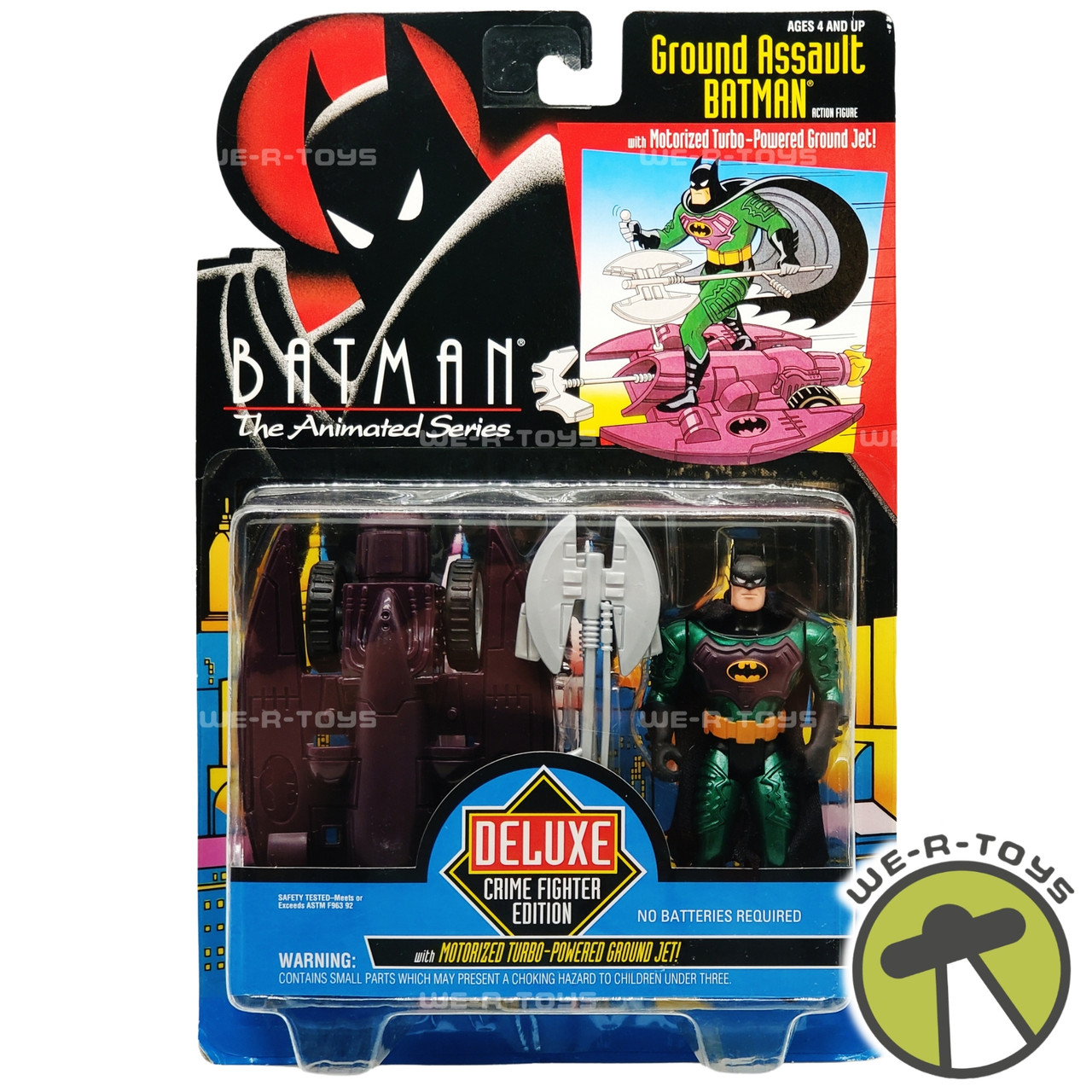 DC Batman The Animated Series Ground Assault Batman Figure 1993 Kenner ...