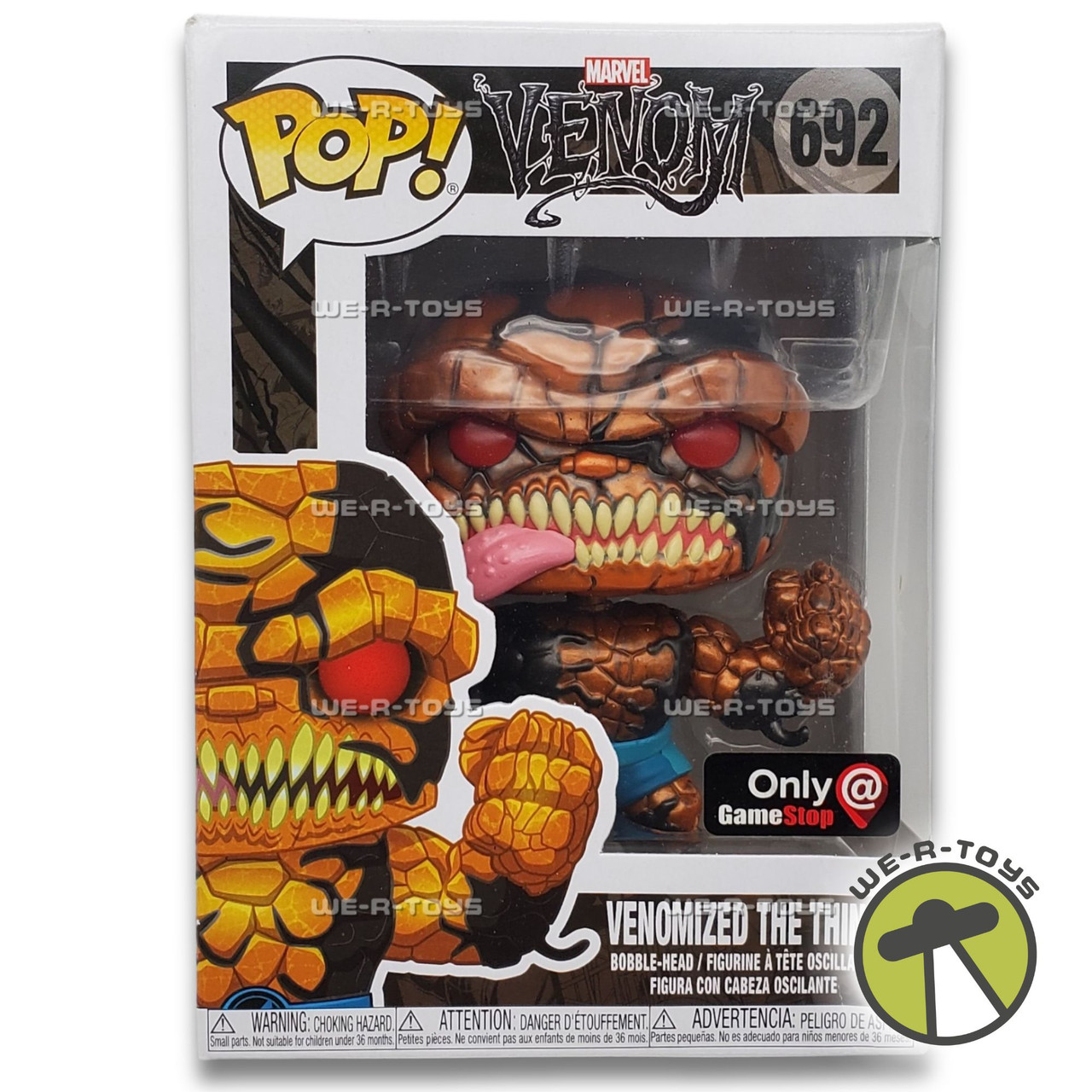 Funko Pop! Marvel Venom Venomized the Thing Bobble-Head Metallic ...