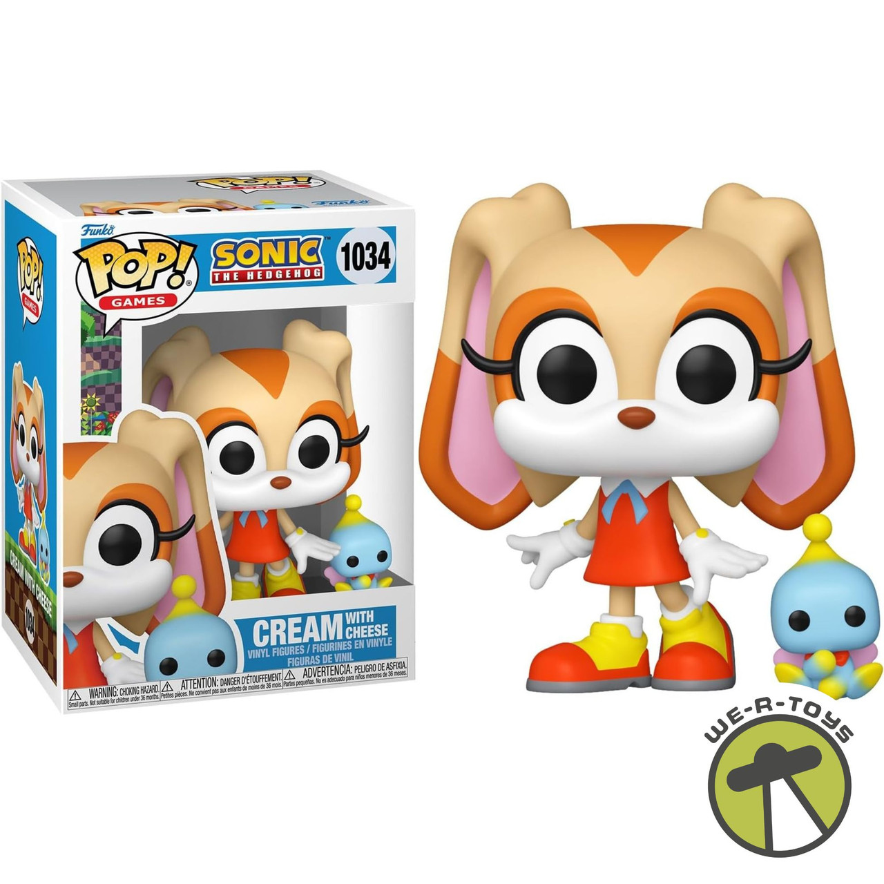 Funko Pop Games 1034 Sonic the Hedgehog Cream with Cheese Vinyl Figures ...