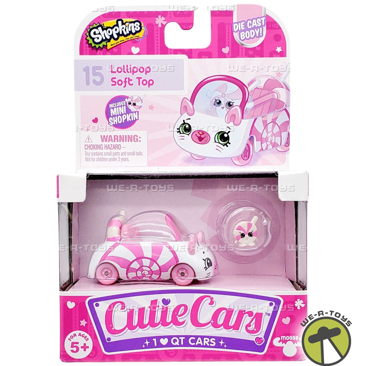 Shopkins Cutie Cars 15 Lollipop Soft Top with Mini Shopkin Exclusive ...