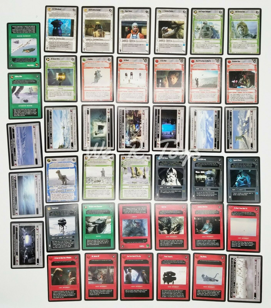 Star Wars CCG Customizable Card Game Hoth Set of 41 of 42 C2 Cards ...