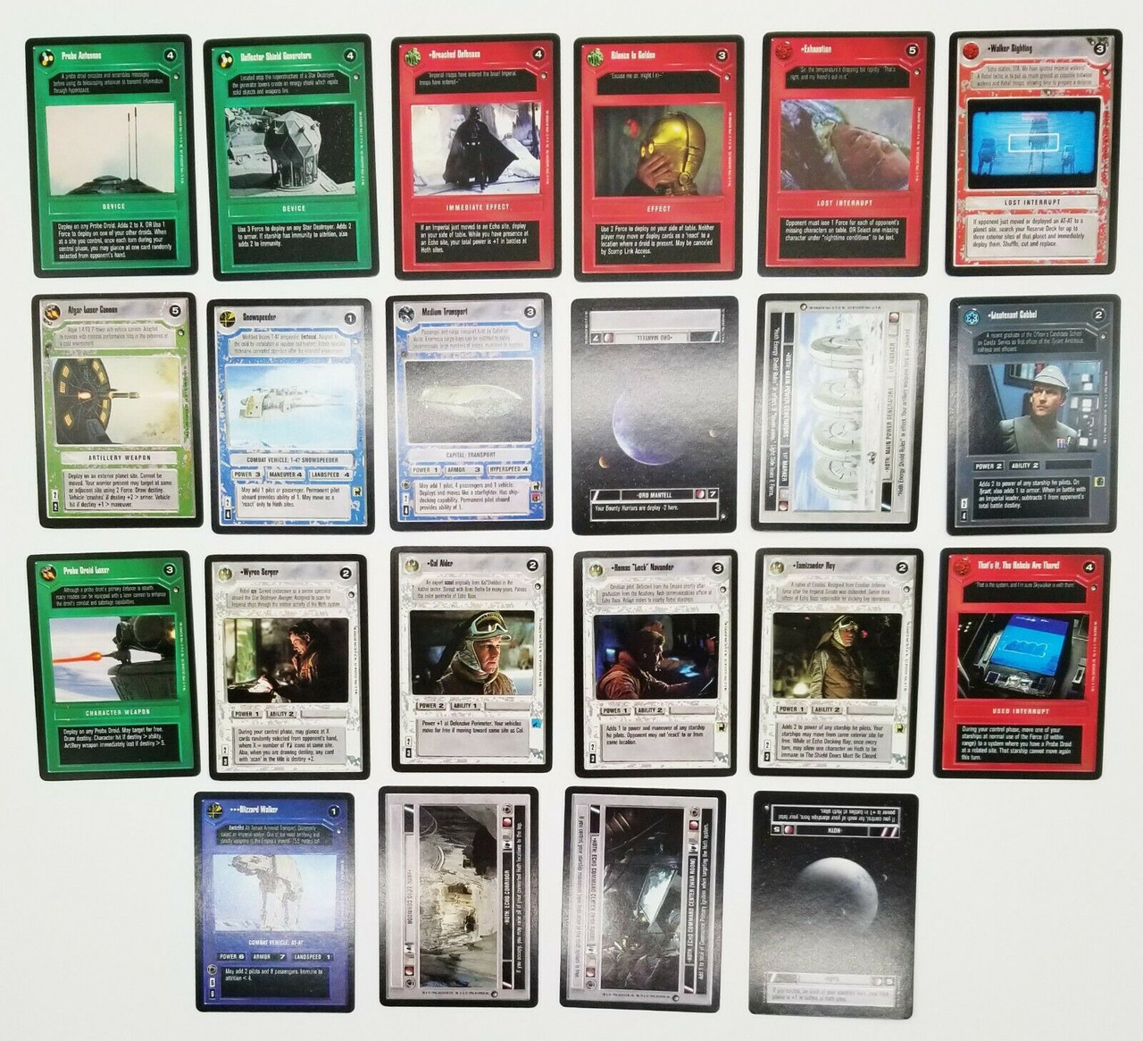 Star Wars CCG Customizable Card Game Hoth Lot of 22 U2 Cards SWCCG Mint