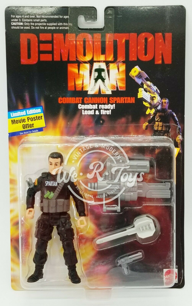 1993 Demolition Man Combat Cannon Spartan Action Figure Mattel