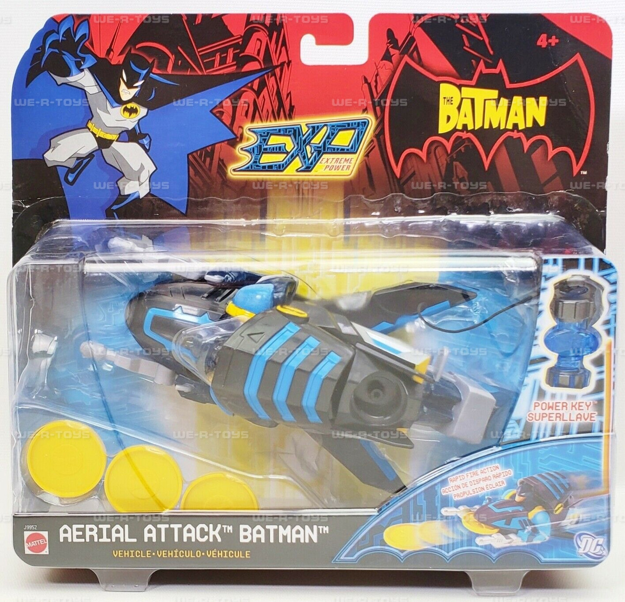 The Batman Aerial Attack Batman with Vehicle DC Extreme Power Mattel ...
