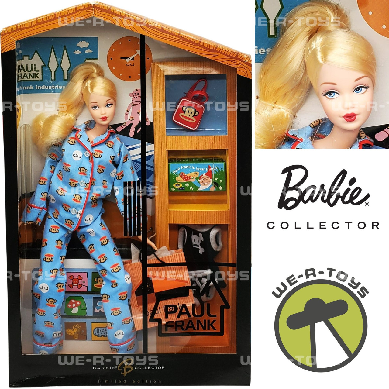 Paul Frank Barbie Doll Gold Label Cheeky Monkey Pajamas 2004 Mattel ...