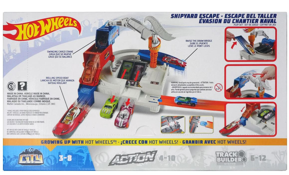 Hot Wheels City Shipyard Escape Track Set with Car - We-R-Toys