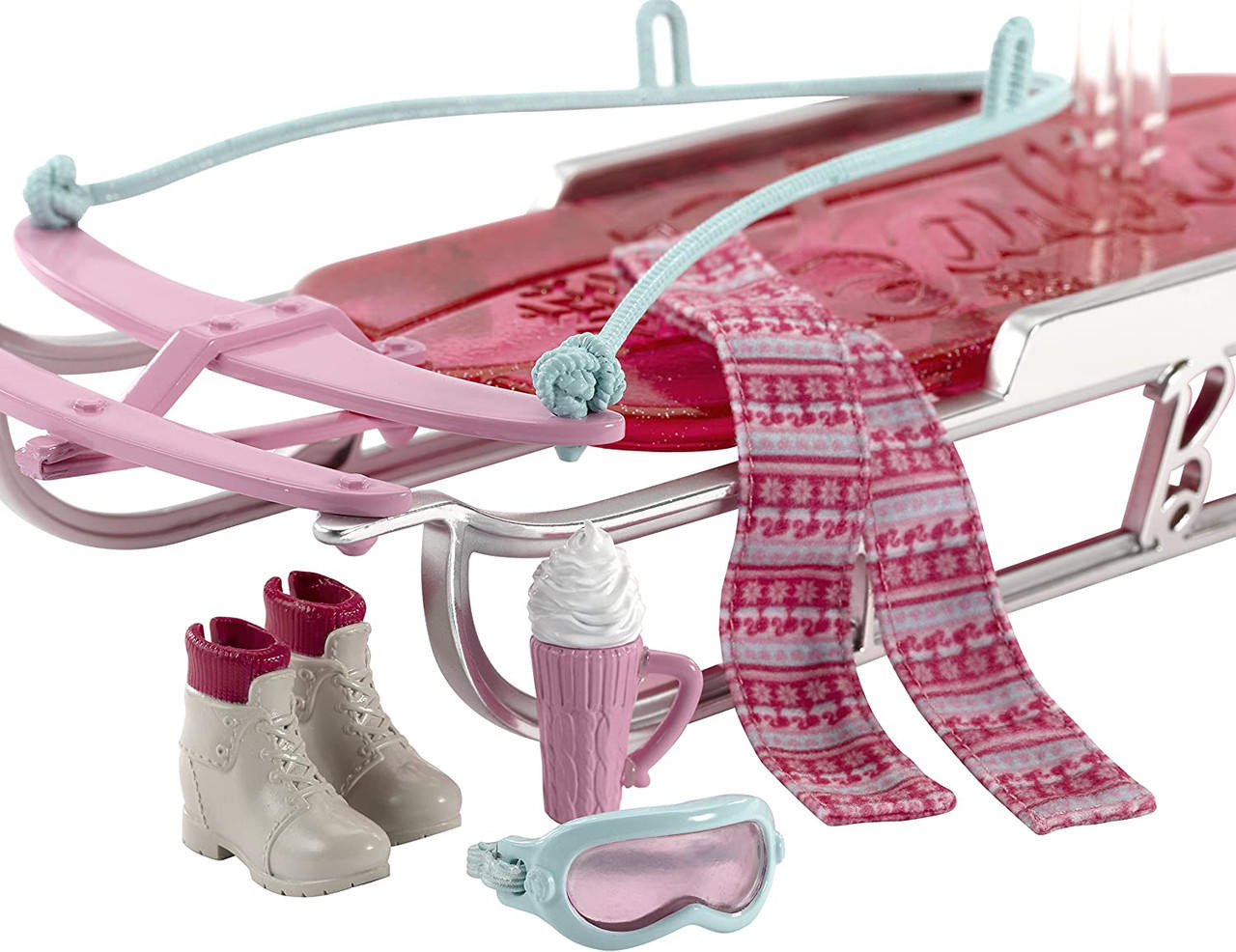 Barbie Let's Go Sled Fashion and Accessory Set Mattel CBN44 - We-R-Toys