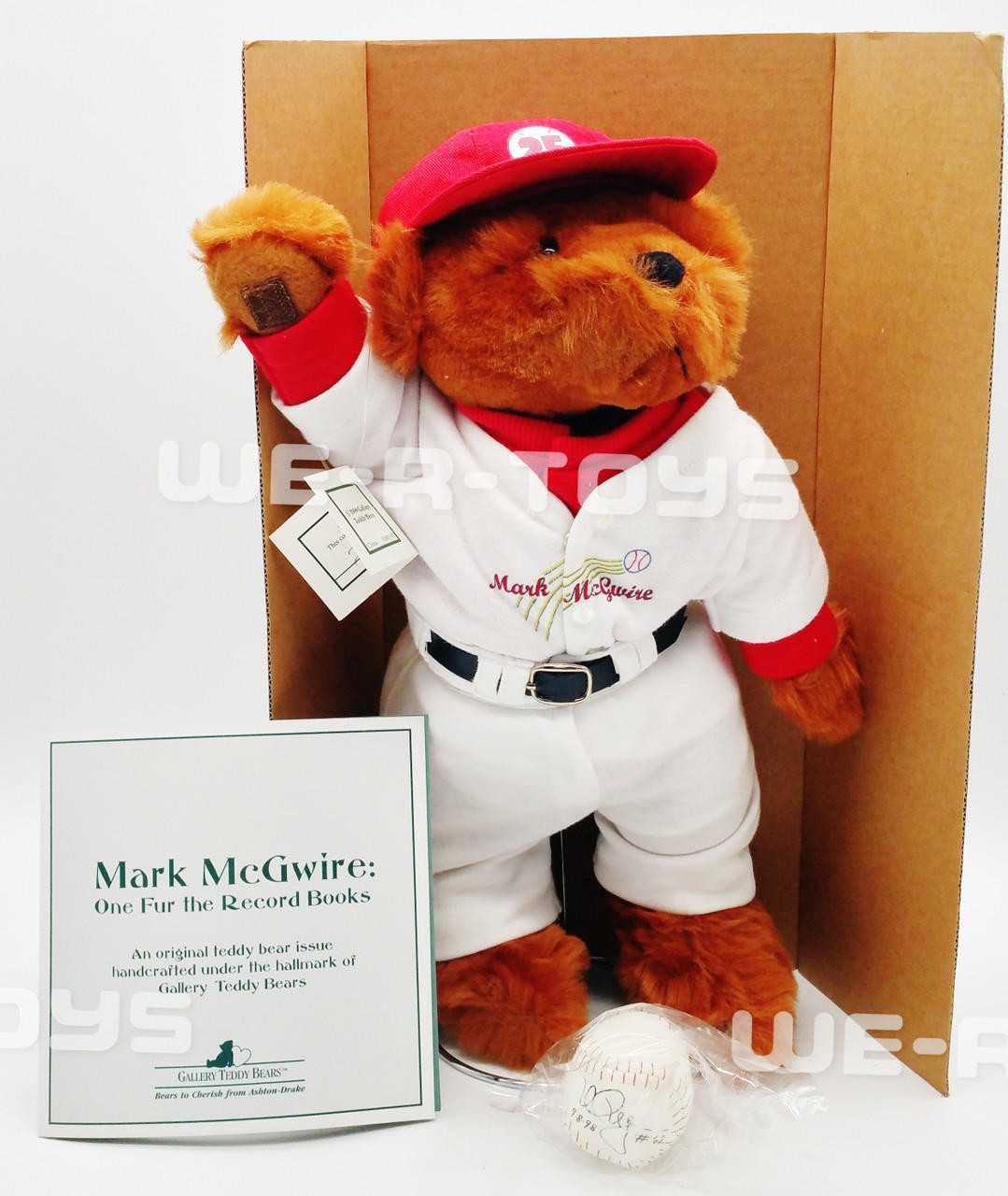 Ashton Drake Mark McGwire One Fur the Record Book Teddy Bear 1999 NEW ...