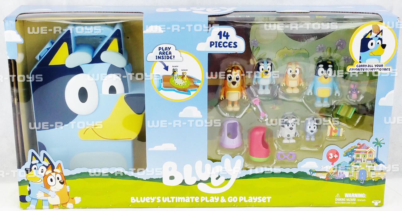 Bluey's Ultimate Play & Go Playset 14 Pieces With Case 2018 BBC Studios ...