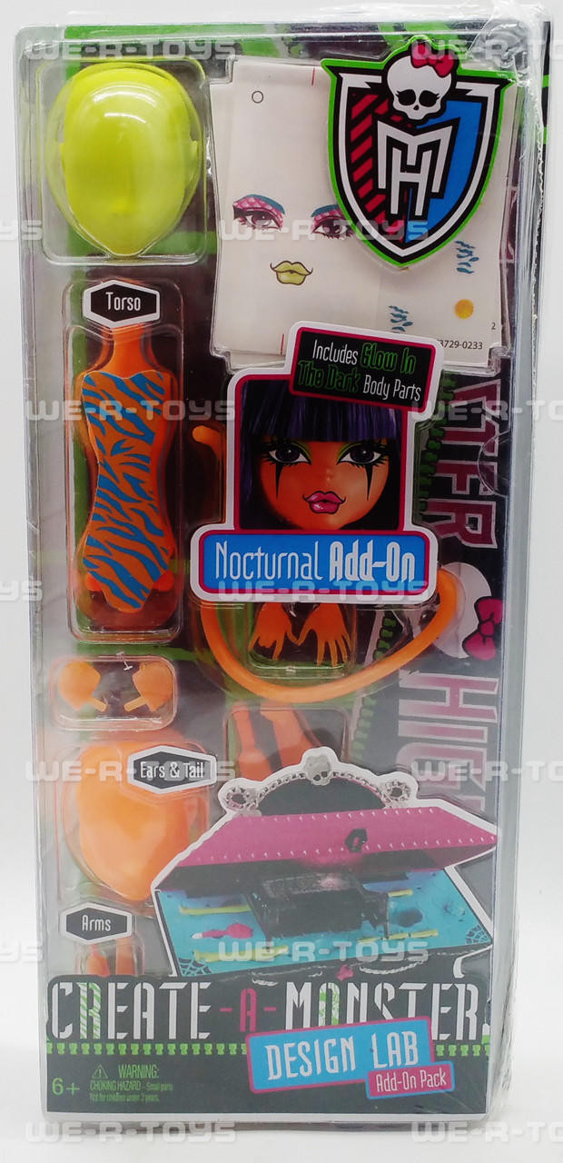 Monster High Create-A-Monster Design Lab Nocturnal Add-On Pack 2012 ...