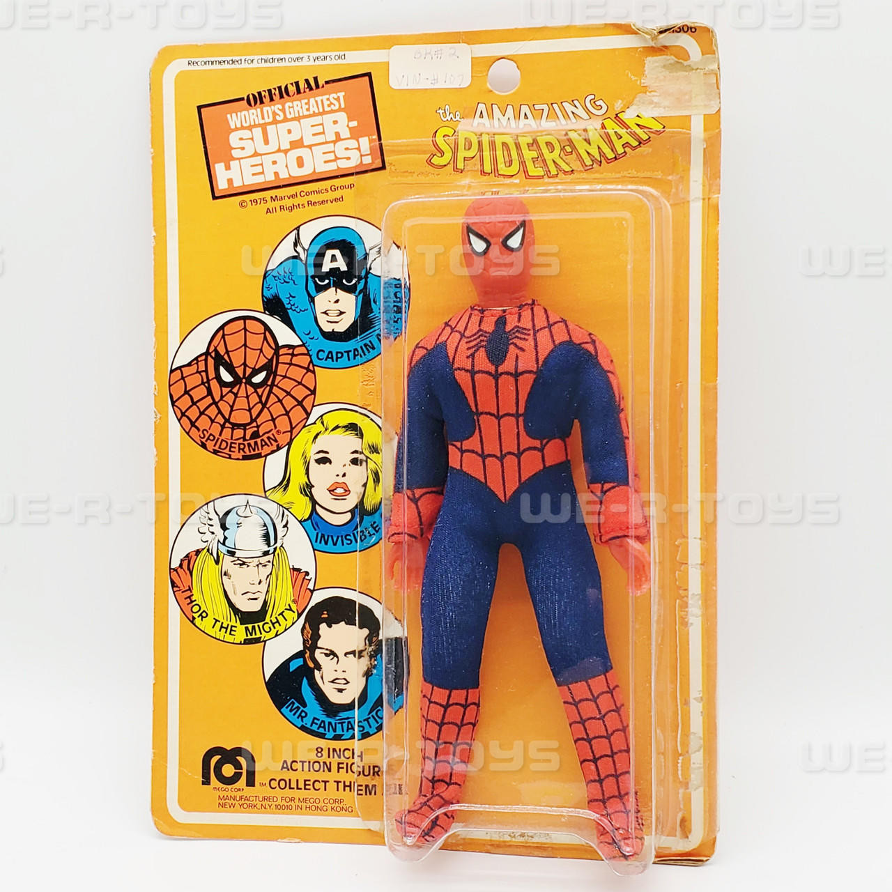 Mego Corp Amazing Spider-Man 8" Action Figure 1975 Marvel Comics No ...