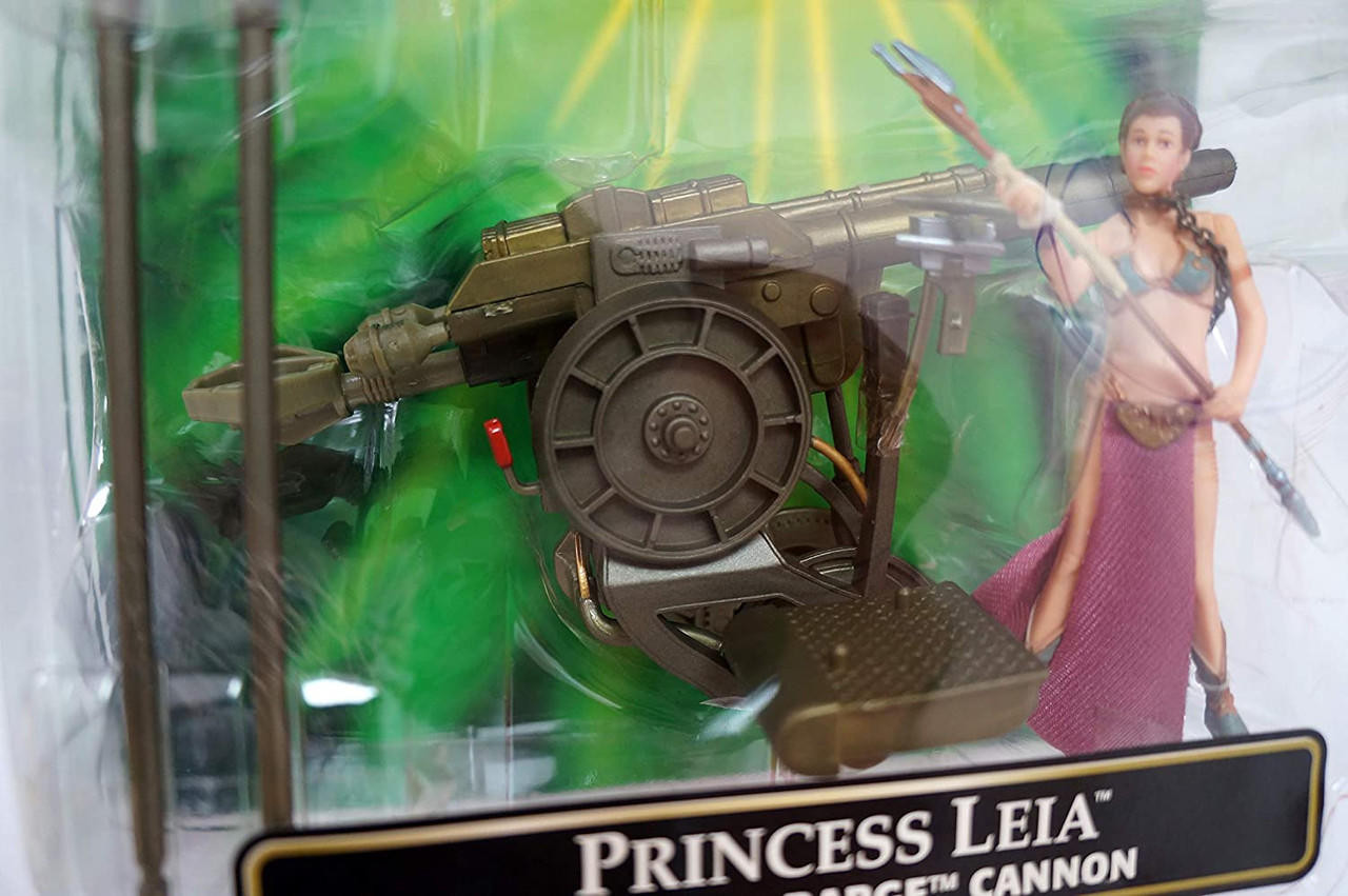 Star Wars Power of the Jedi Princess Leia Figure with Sail Barge Cannon ...
