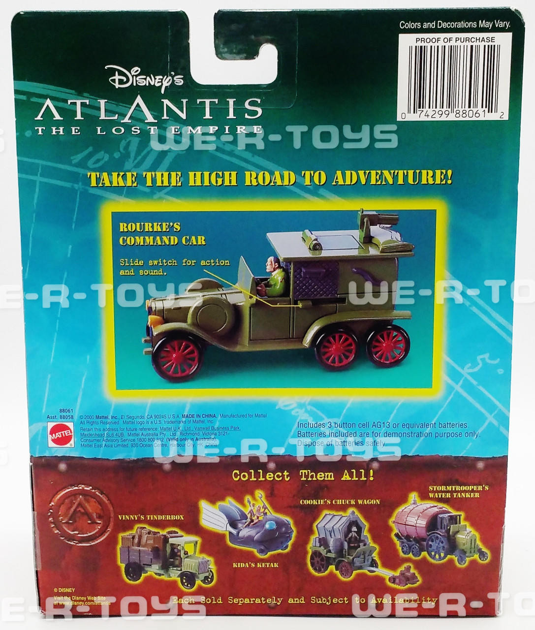 Disney's Atlantis the Lost Empire Rourke's Command Car Mattel 2000 ...